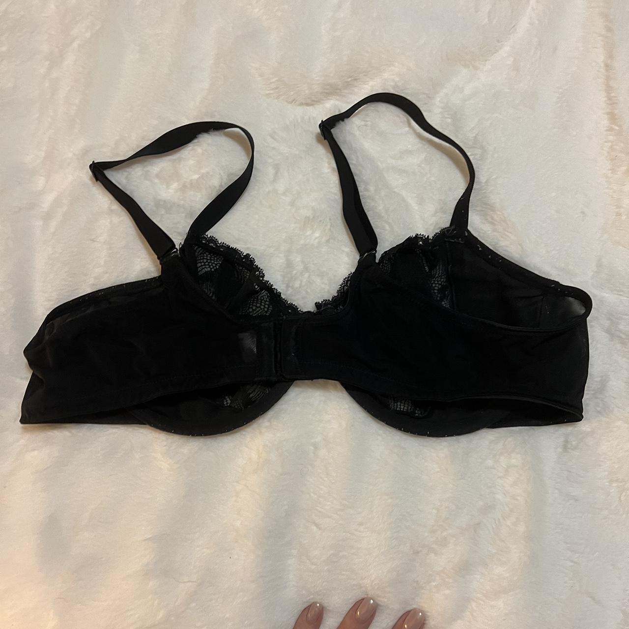 Black lace underwire bra #lingerie size 42B - Depop