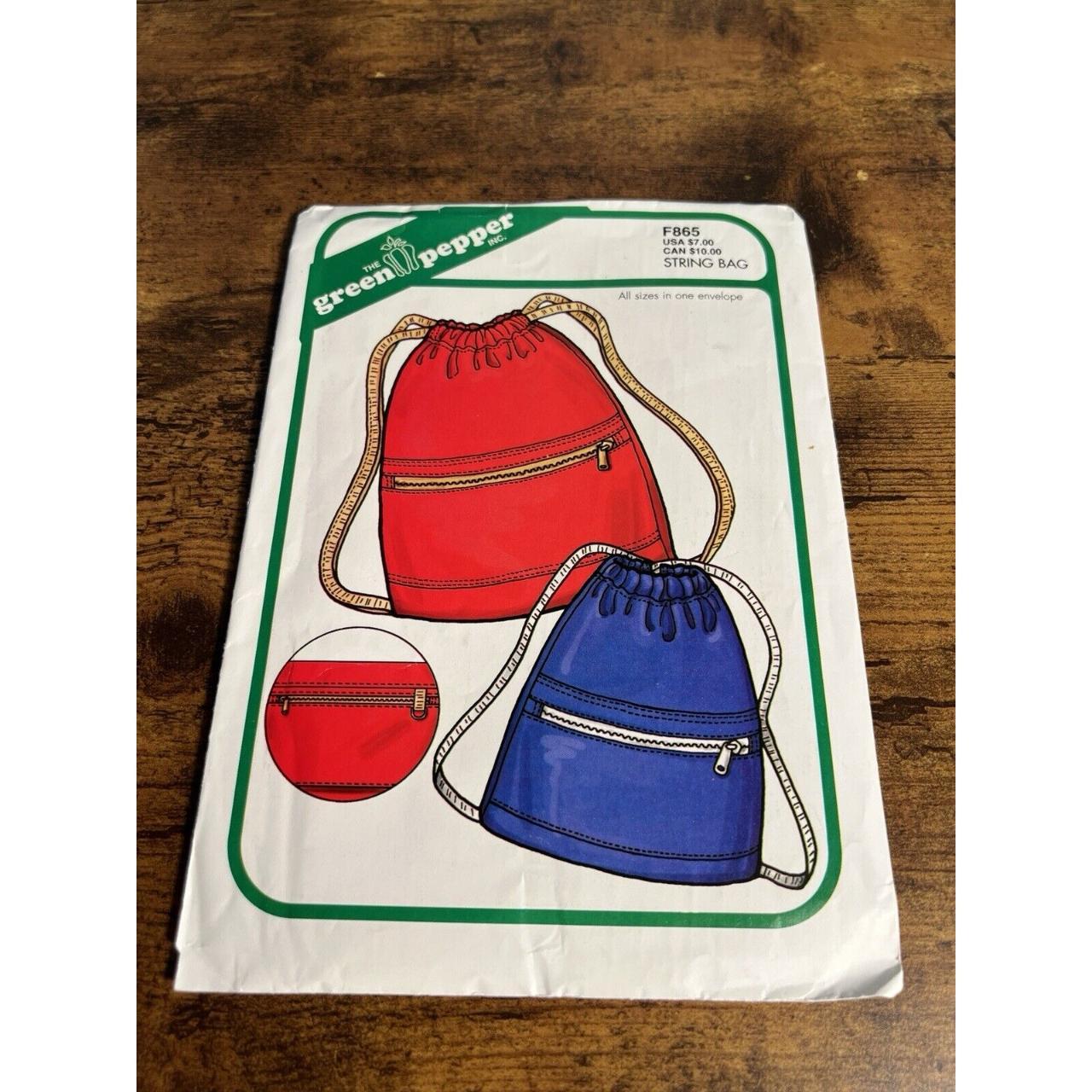 The Green Pepper Sewing Pattern #F865 - String Bag... - Depop