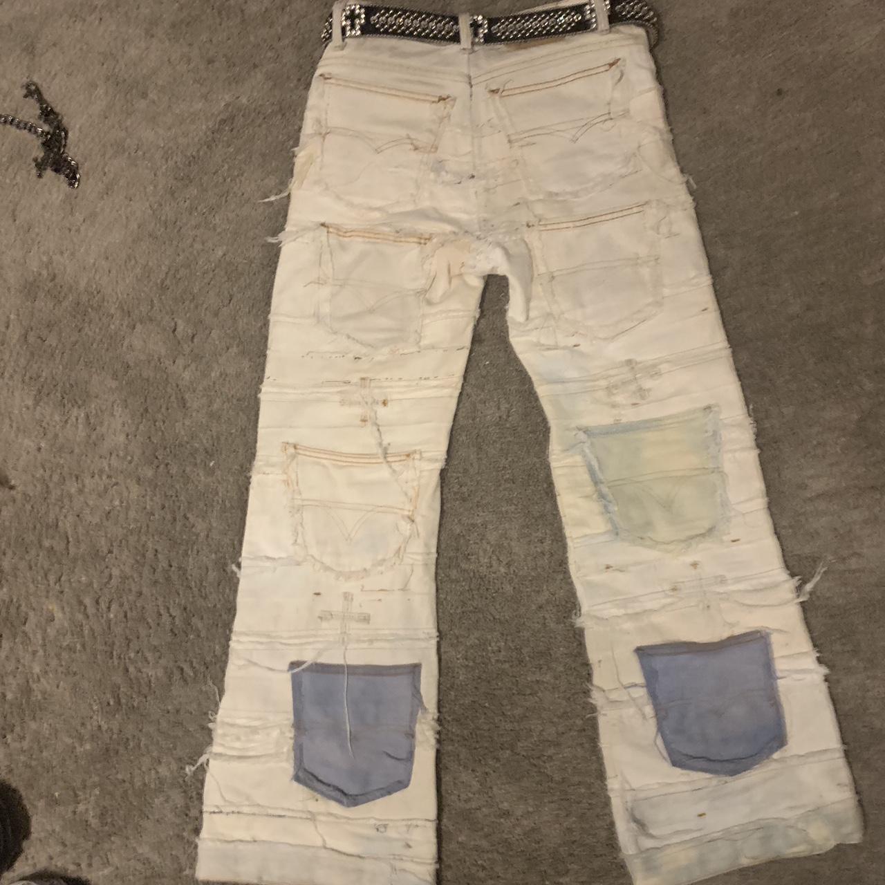 White Ticila Rock Jeans 1/2 Waist 32 Please dont... - Depop
