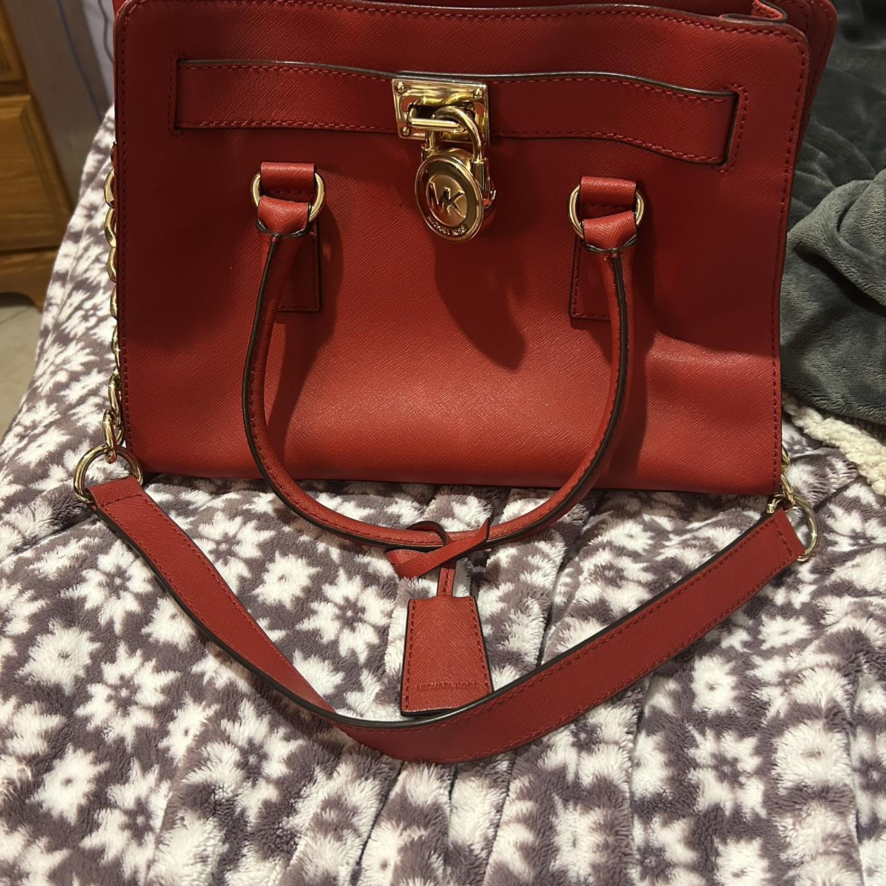 Red Michael kors purse - Depop
