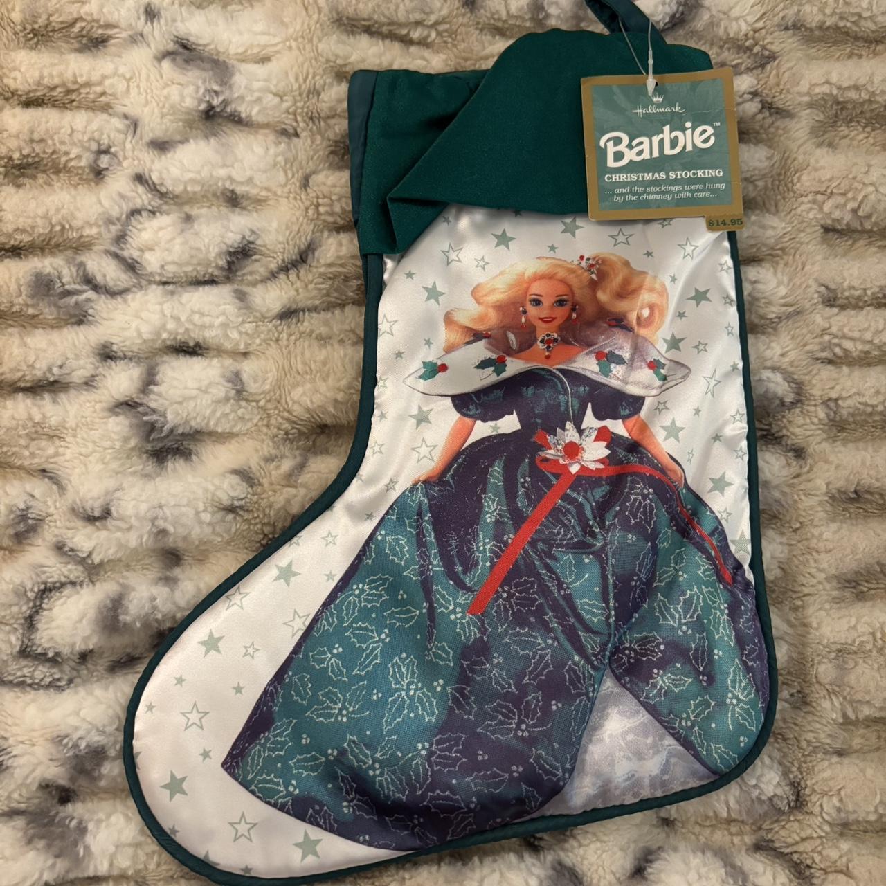 Vintage 1996 Hallmark Barbie Christmas Stocking - Depop