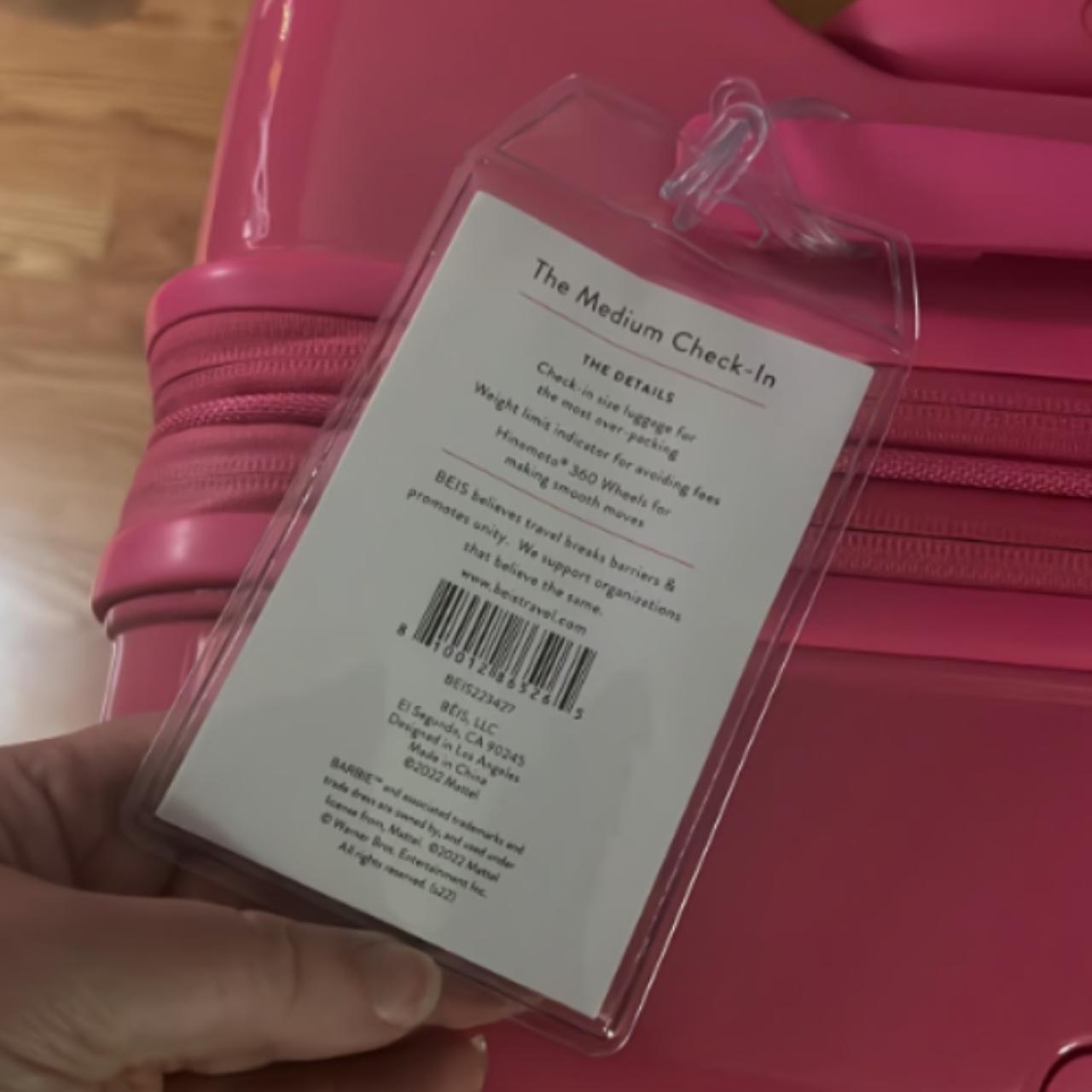 BÉIS Barbie 26” check in luggage BÉIS Barbie collab... - Depop