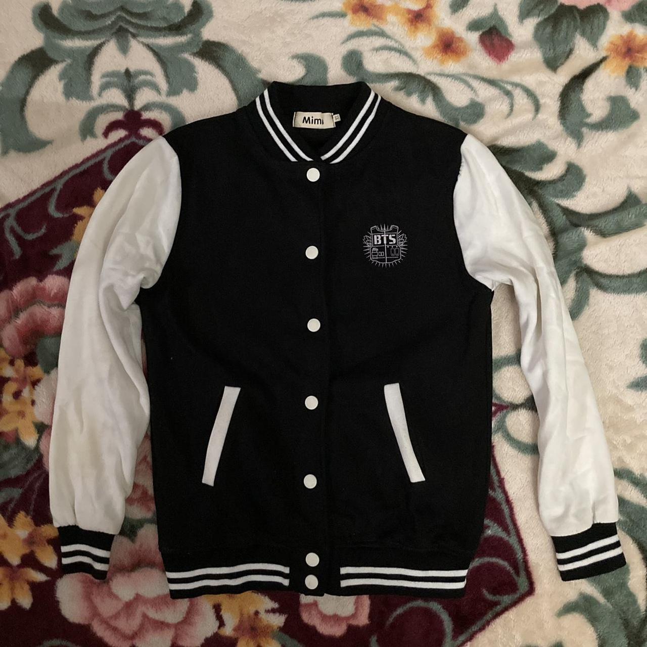 Bts jacket, black and white, 94 rap monster , petite... - Depop