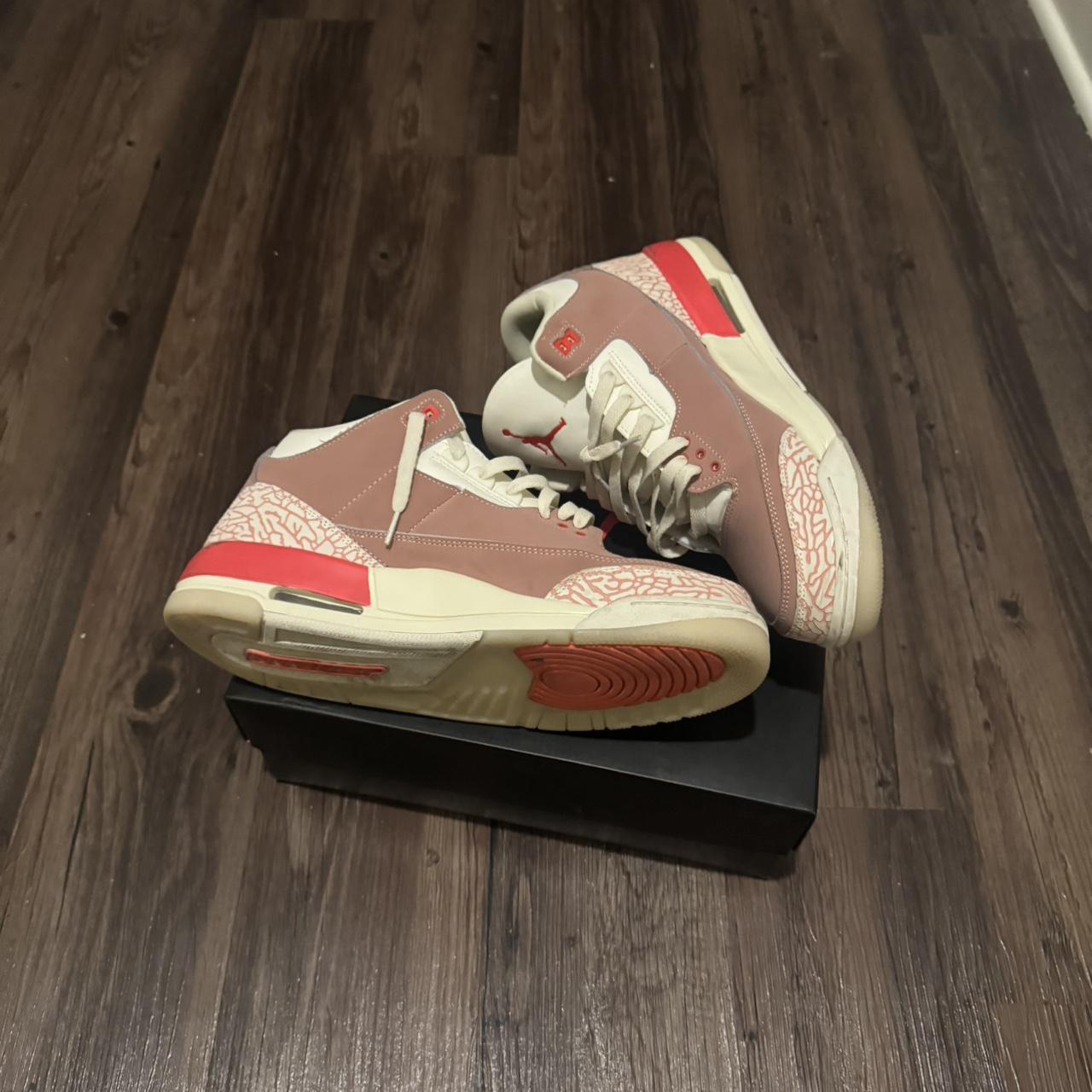 Rust pink retro 3s size 12 men’s... - Depop