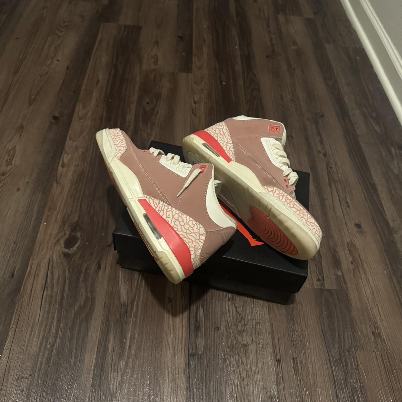 Rust pink retro 3s size 12 men’s... - Depop