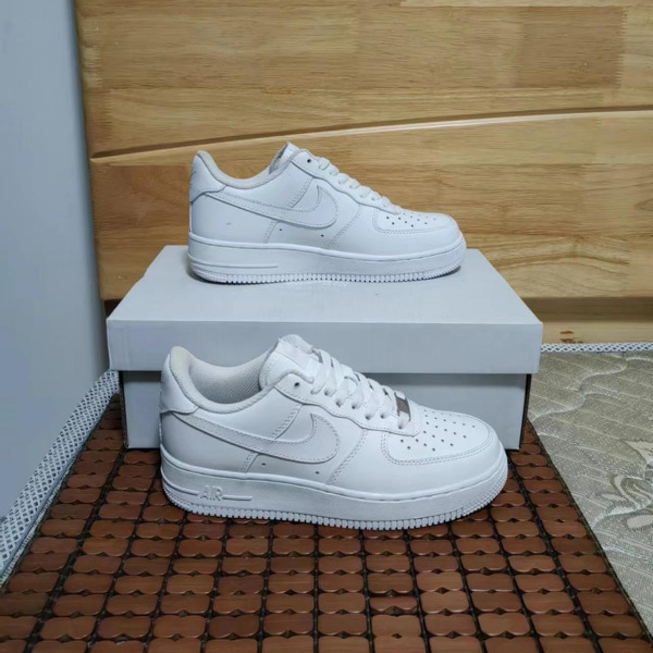 Nike Air Force 1 All White shoes - Depop
