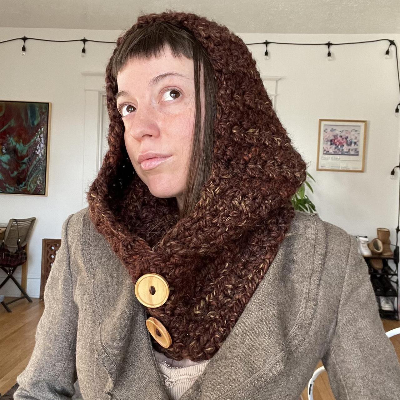 Knit Oversized Balaclava ⌛️ looks super cute as a hat... - Depop