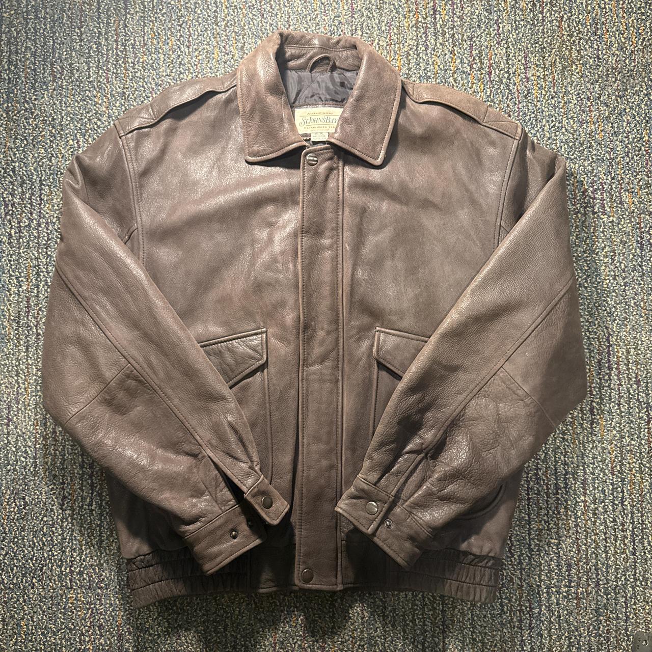 Vintage genuine leather jacket Size Medium/Large... | Depop