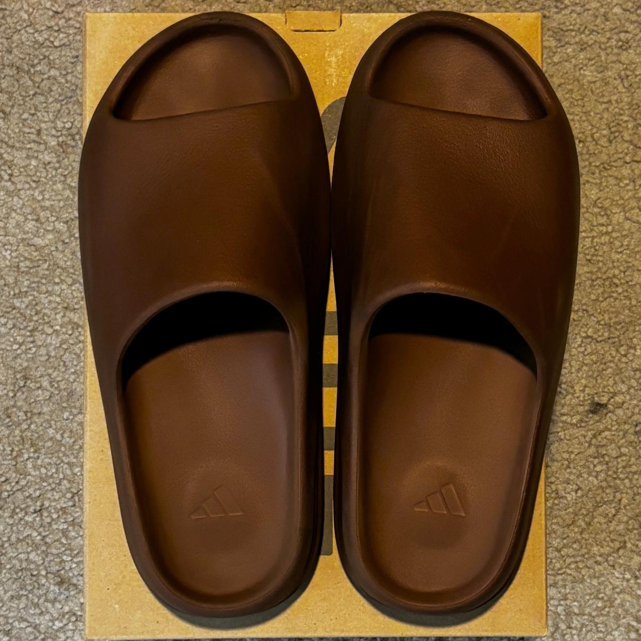 Adidas Yeezy Slides Flax Condition - Like New Size -... - Depop
