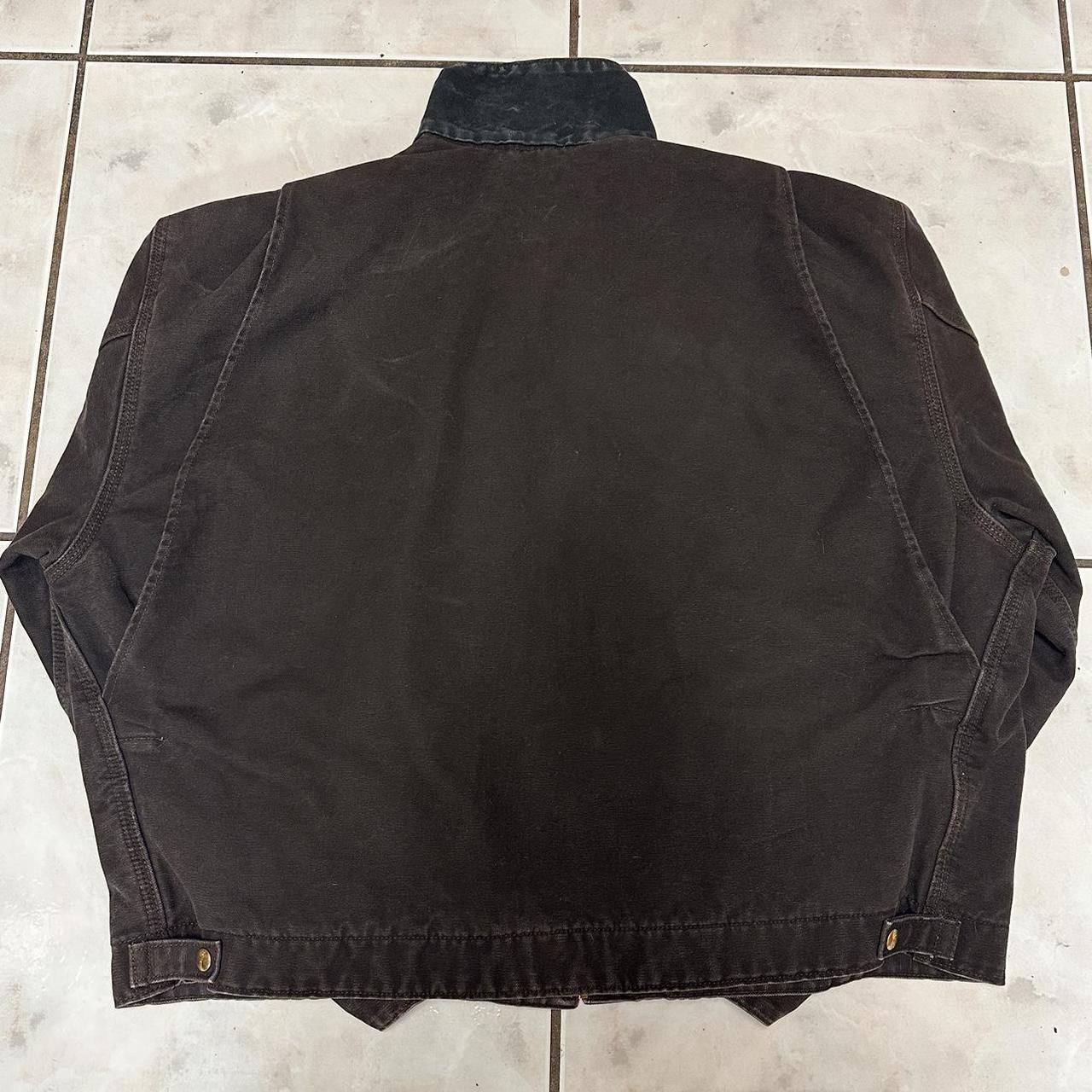 Carhartt Detroit jacket dark brown J97 DKB says size... - Depop