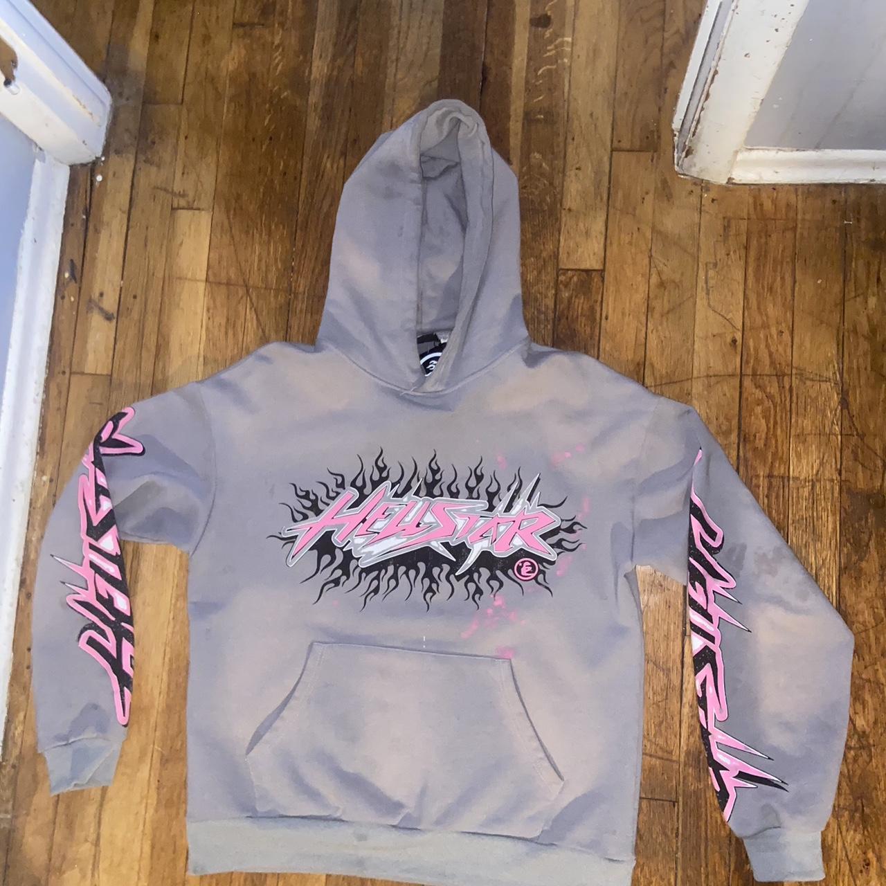Hellstar Future Flame Hoodie 'Grey' - Depop