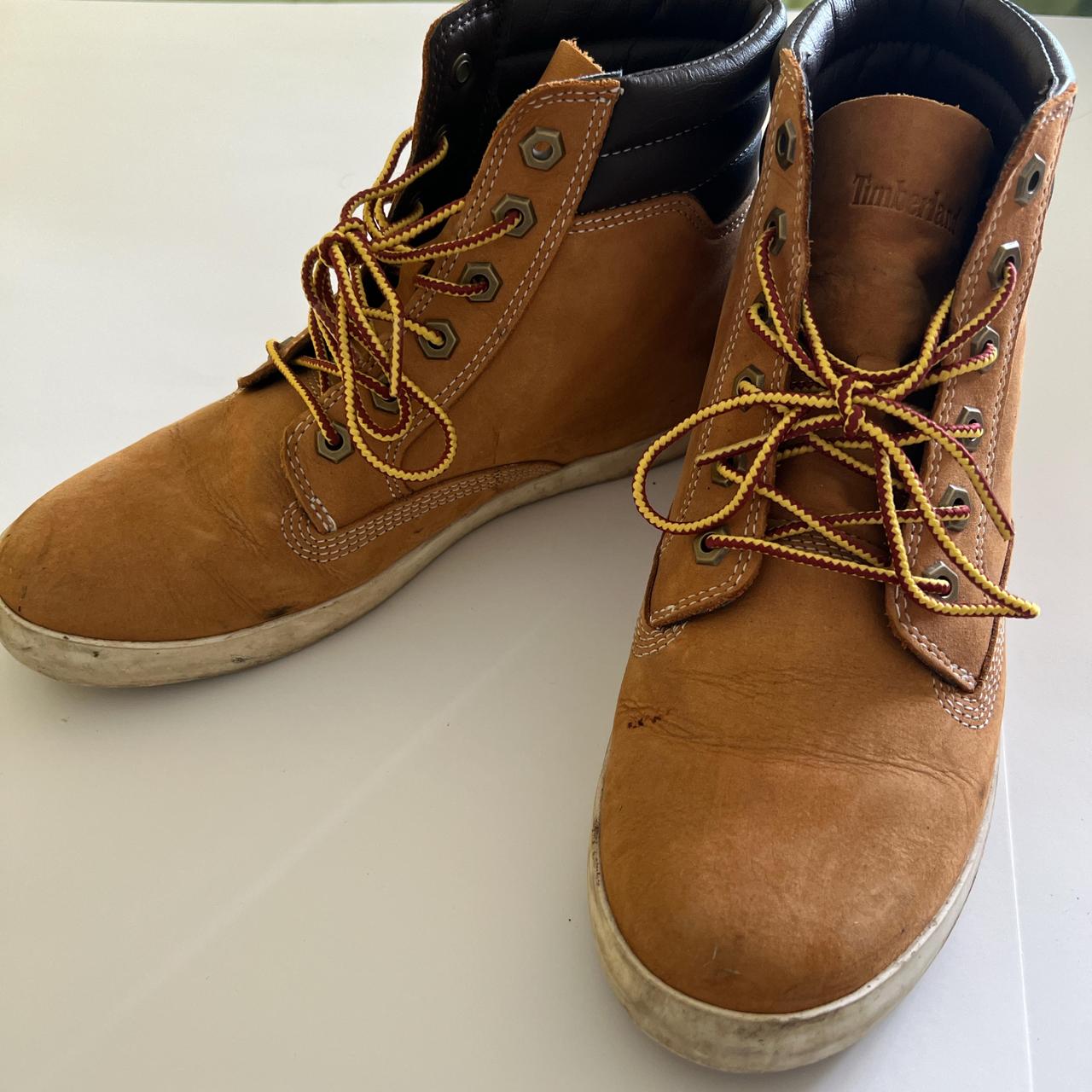 Timberland high top sneakers , woman's size 8... - Depop