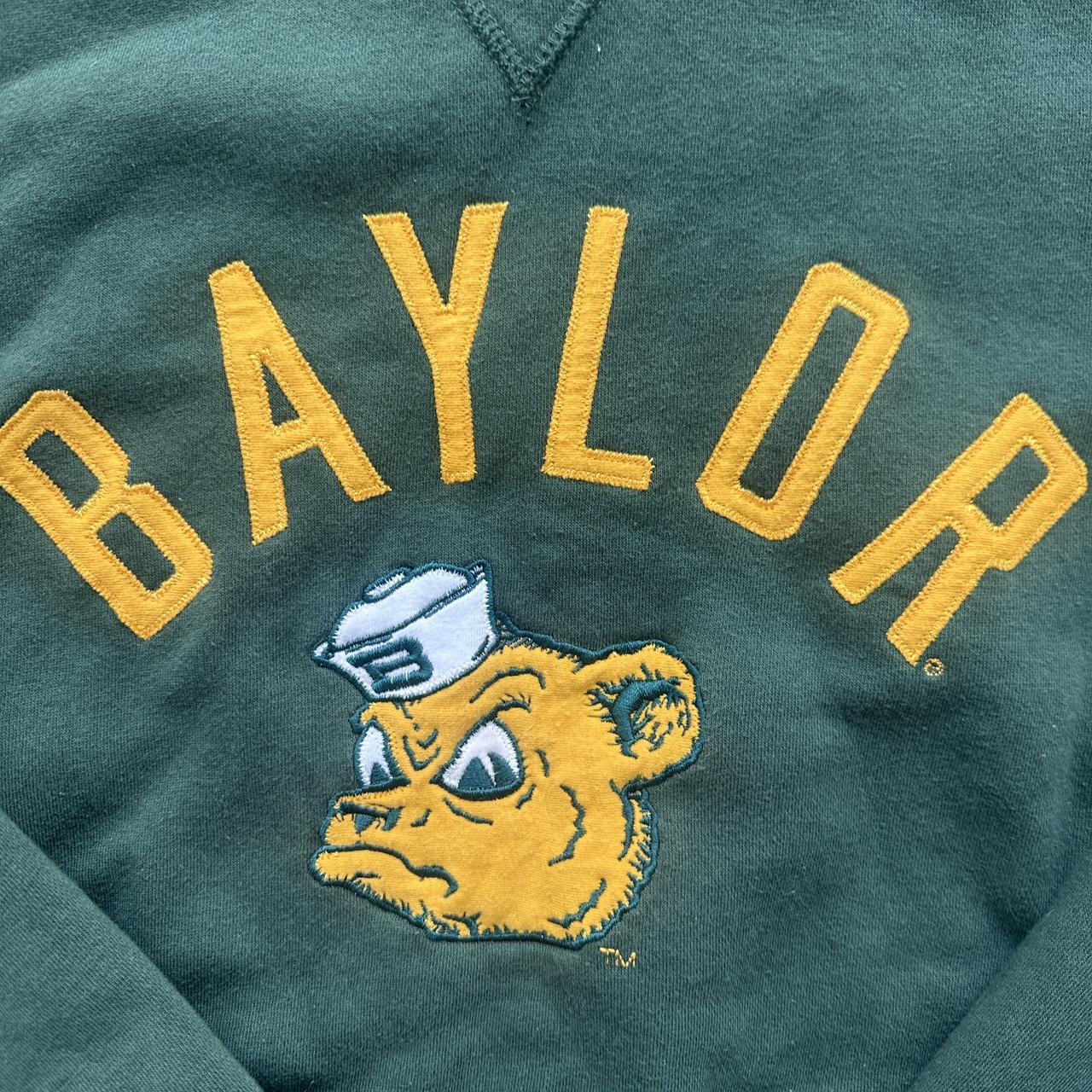 Green and yellow Baylor University crewneck... | Depop