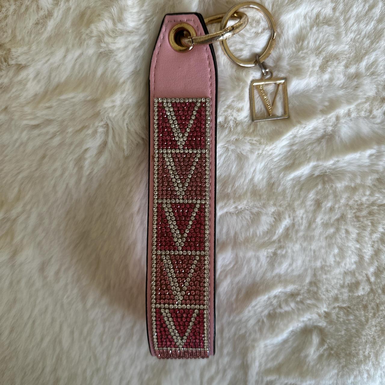 Beautiful Sparkly Victoria’s Secret keychain pink... | Depop