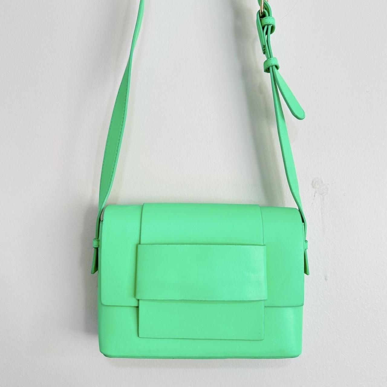 Neon Green Cross Body Bag from Sheike! NEVER USED!... - Depop