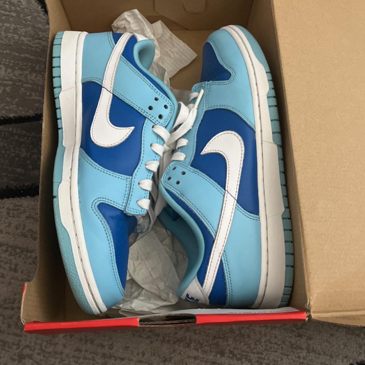Nike Dunks Low Blue Argon - Depop