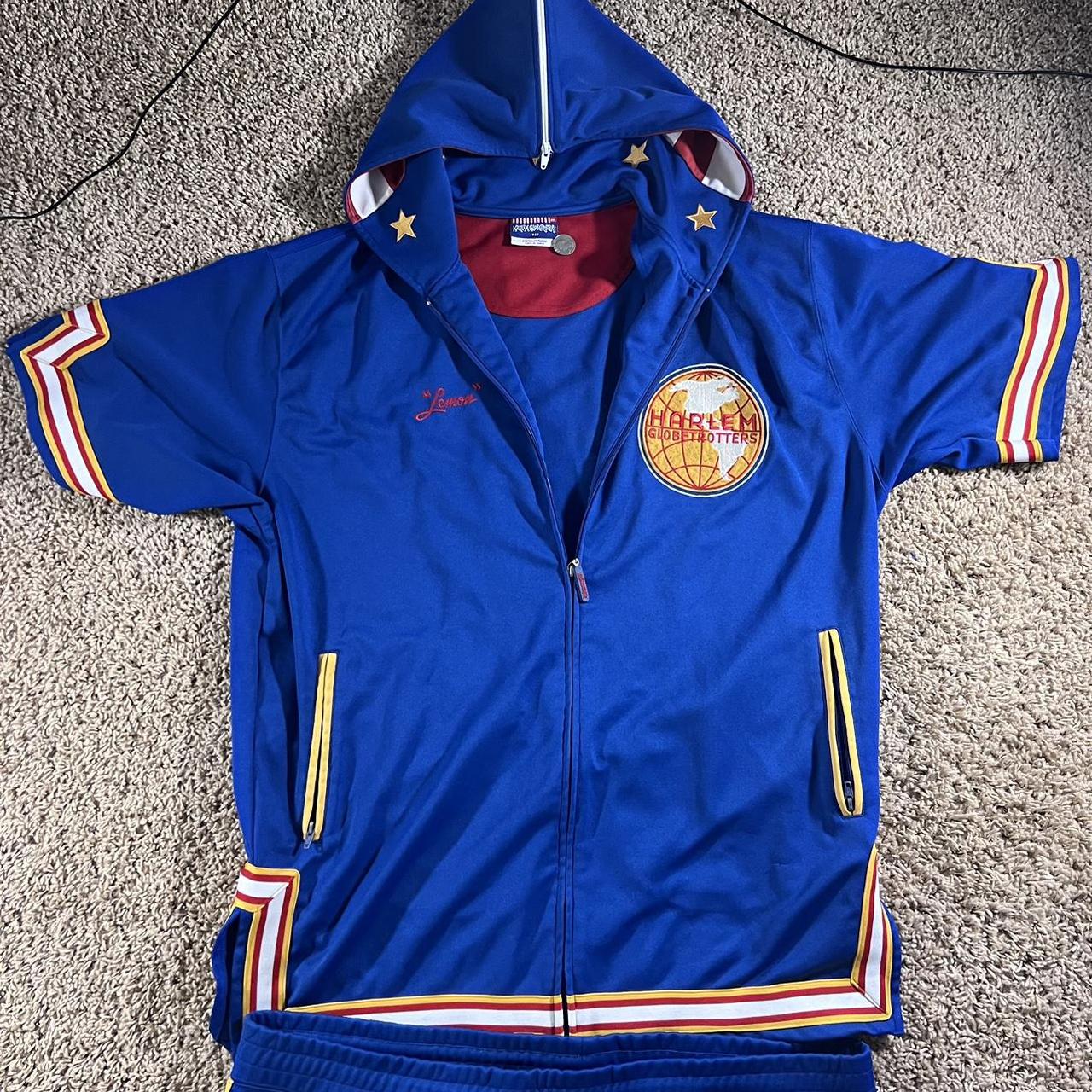Vintage platinum Fubu Harlem Globetrotters tracksuit... - Depop