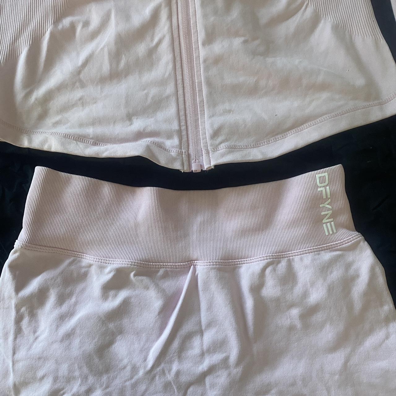 Dfyne baby pink zip up jacket size medium (size10... - Depop