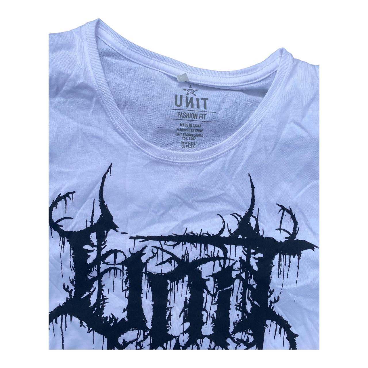 UNIT gothic type shirt 🖤 very y2k, material is super... - Depop