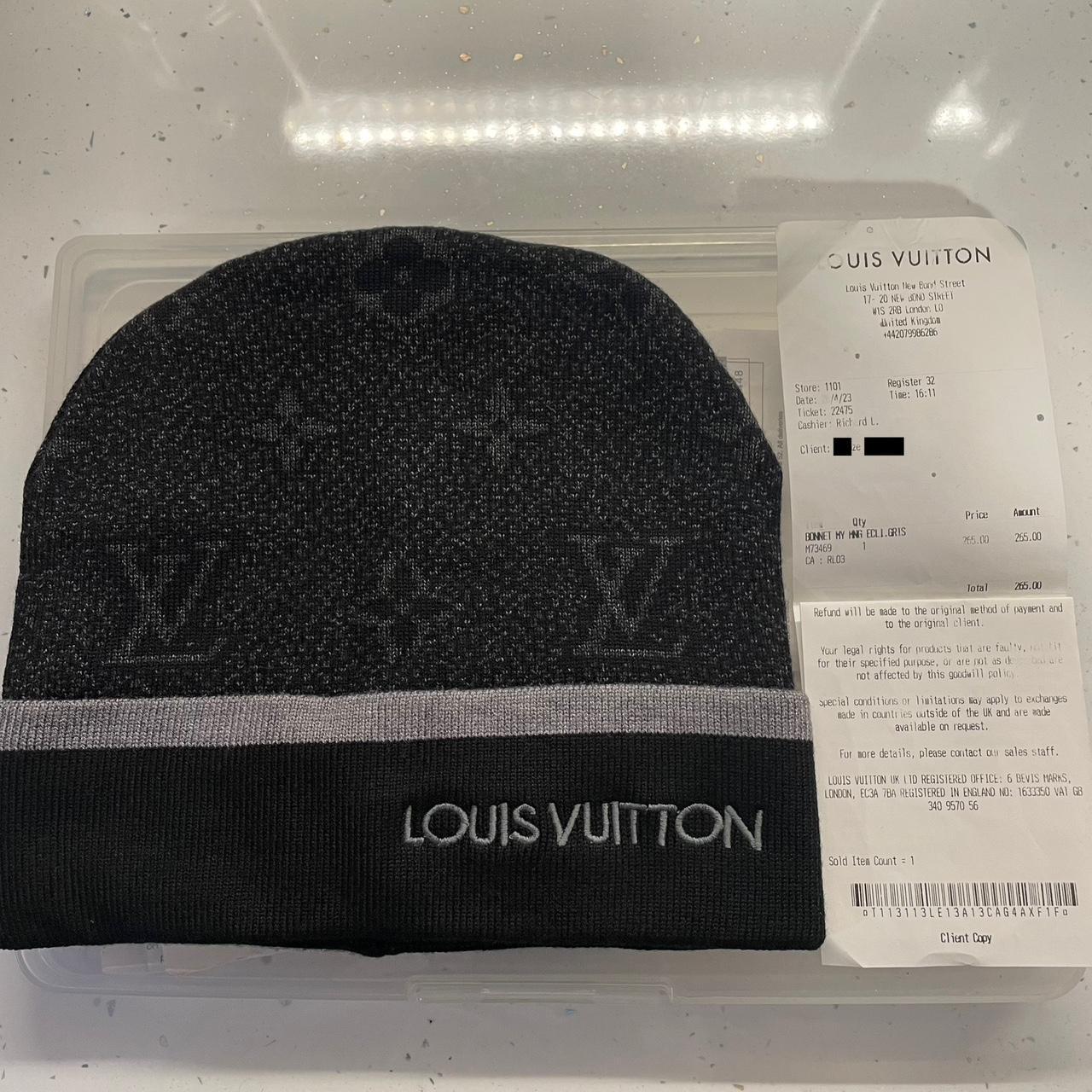Louis Vuitton Eclipse Monogram Hat, Grey /... - Depop