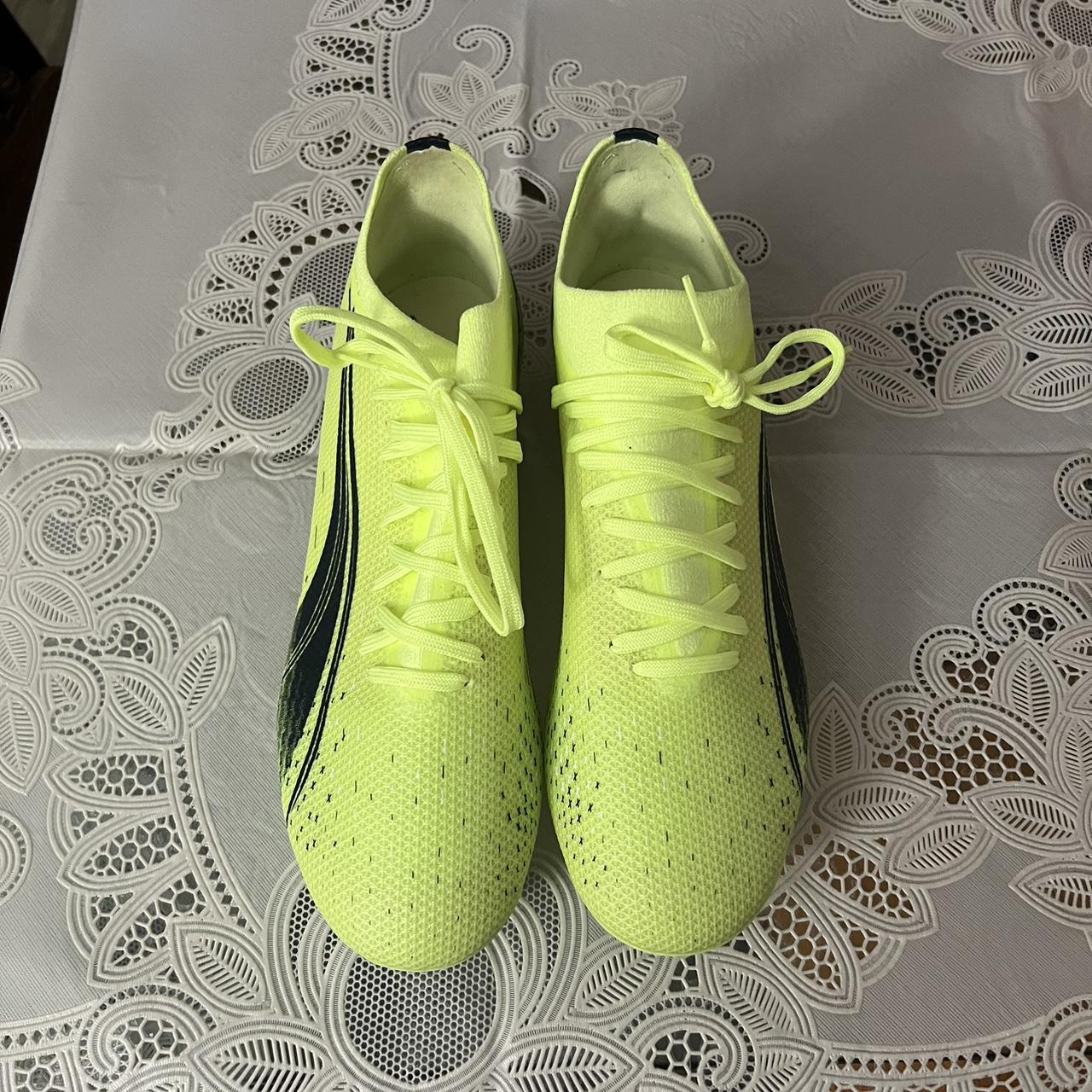 Neon yellow Puma Ultra Match FG/AG Men's Soccer... | Depop