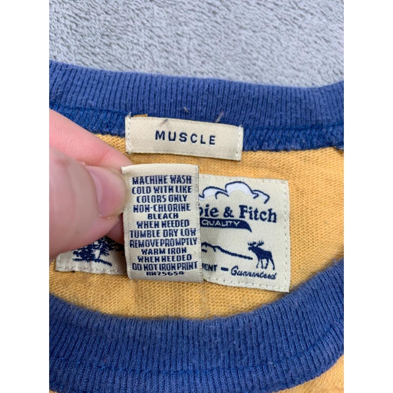 Y2K Abercrombie & Fitch Muscle Shirt Men's XL Yellow... - Depop