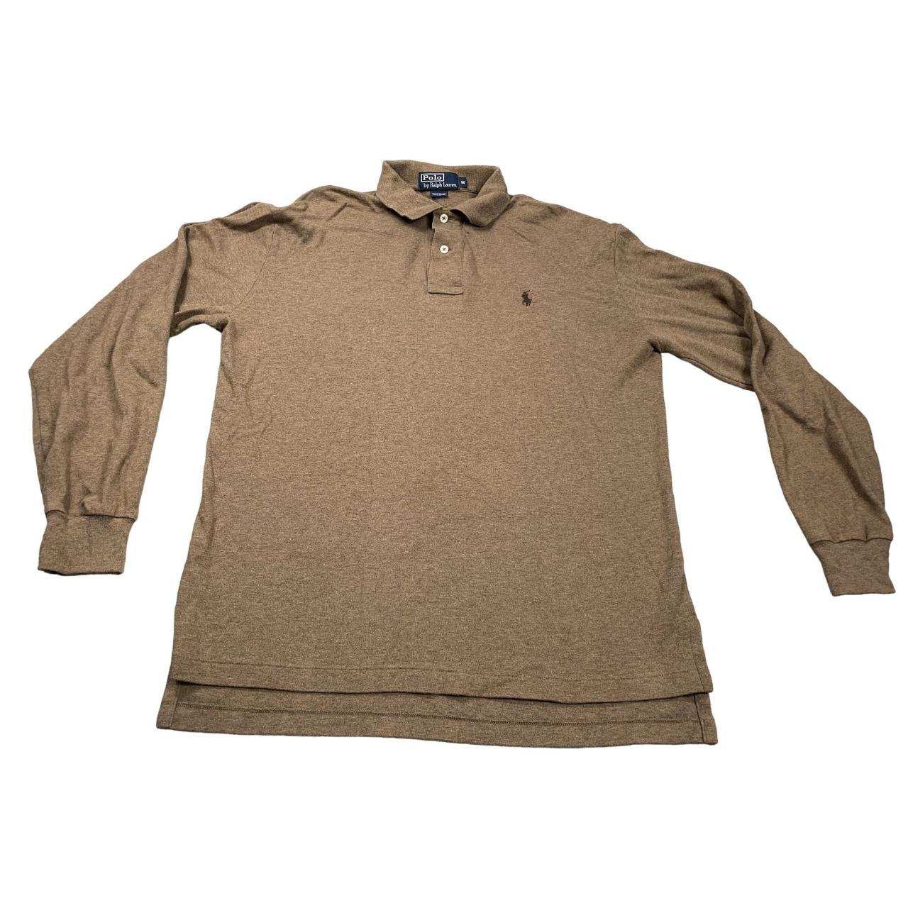Polo Ralph Lauren Men's Medium Brown Long Sleeve... - Depop
