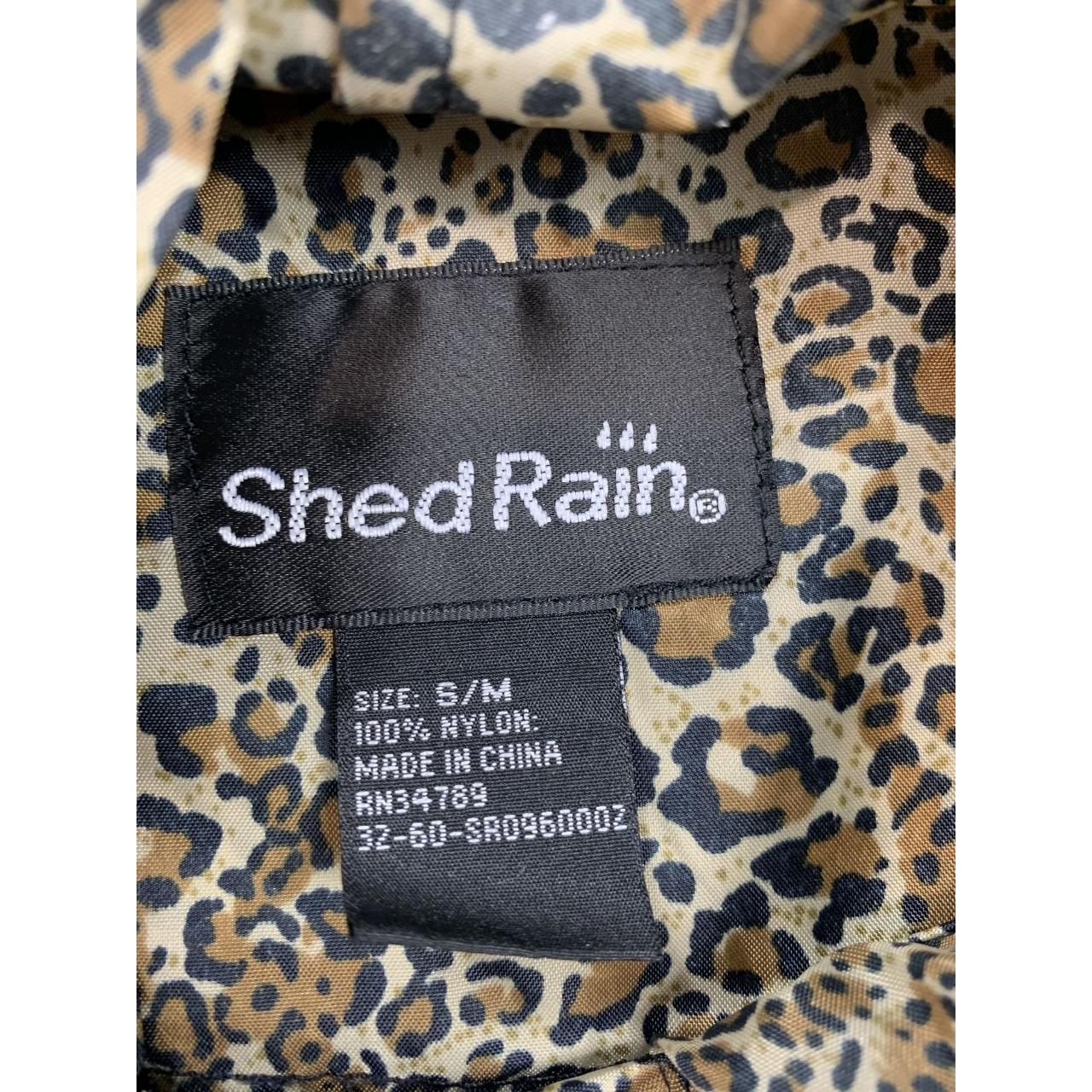 ShedRain Womens Leopard Print Rain Jacket S/M 100%... - Depop