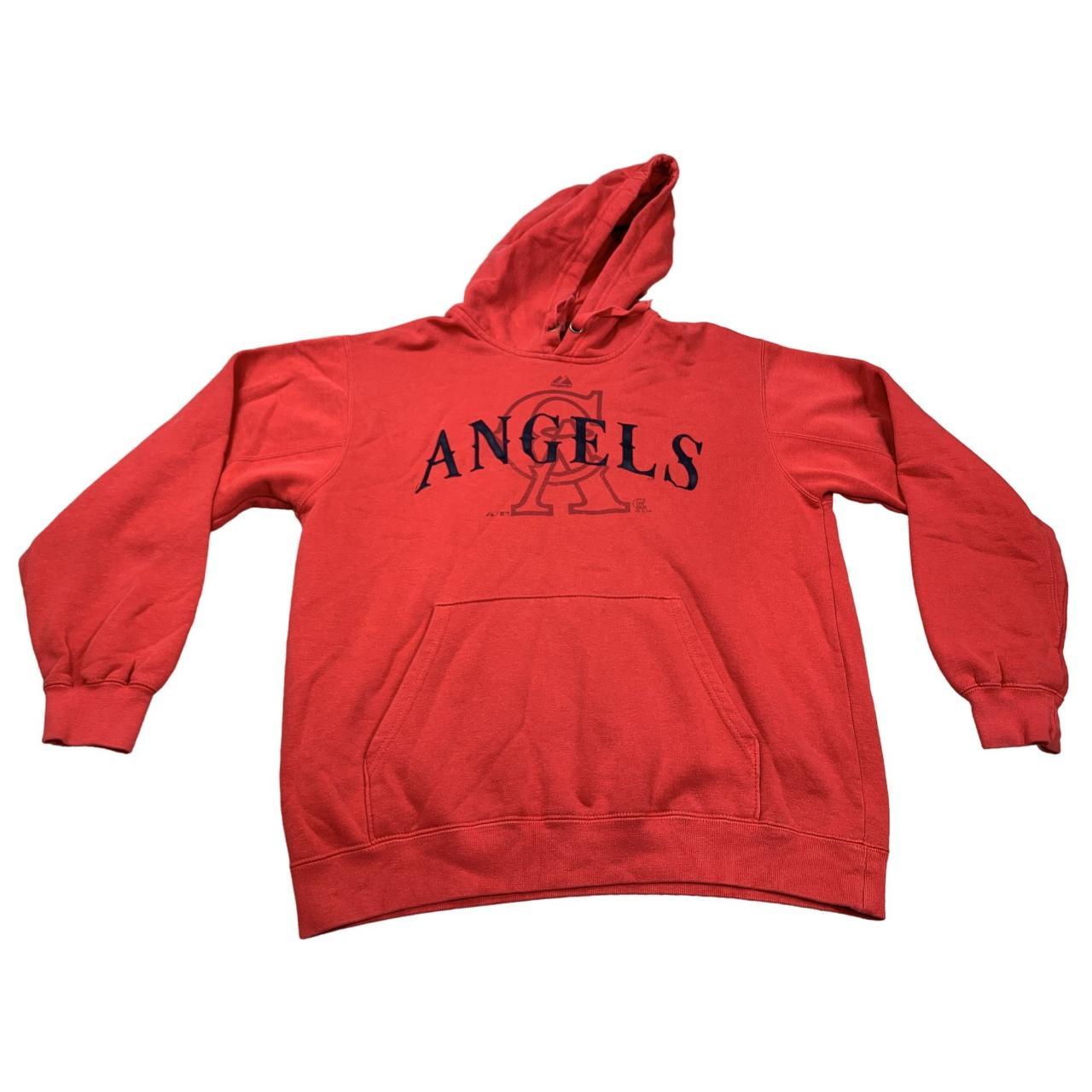 Los Angeles Angels Mens Medium Red Pullover Hoodie... - Depop
