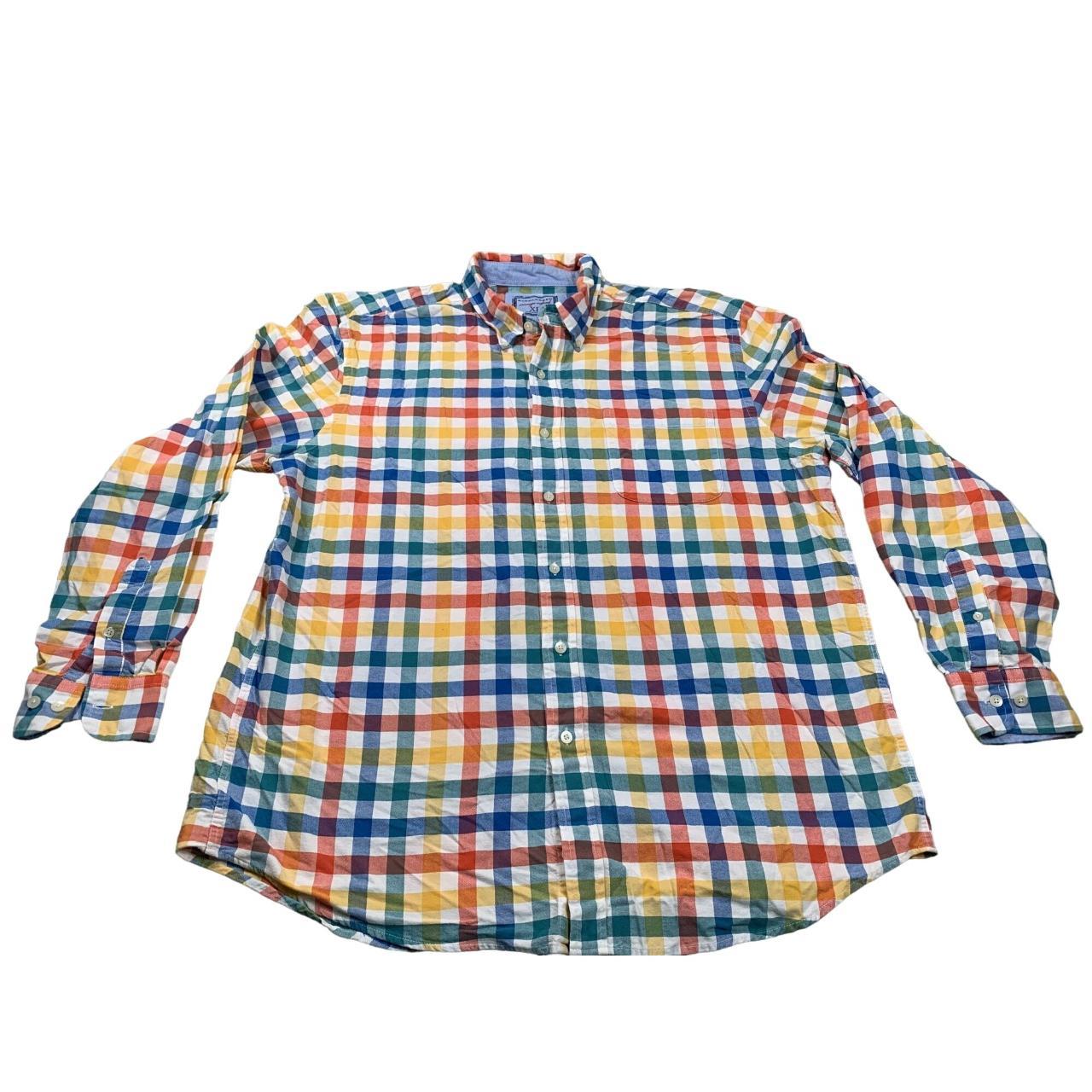 Saddlebred Mens XL Vintage Oxford Multicolor Plaid... | Depop