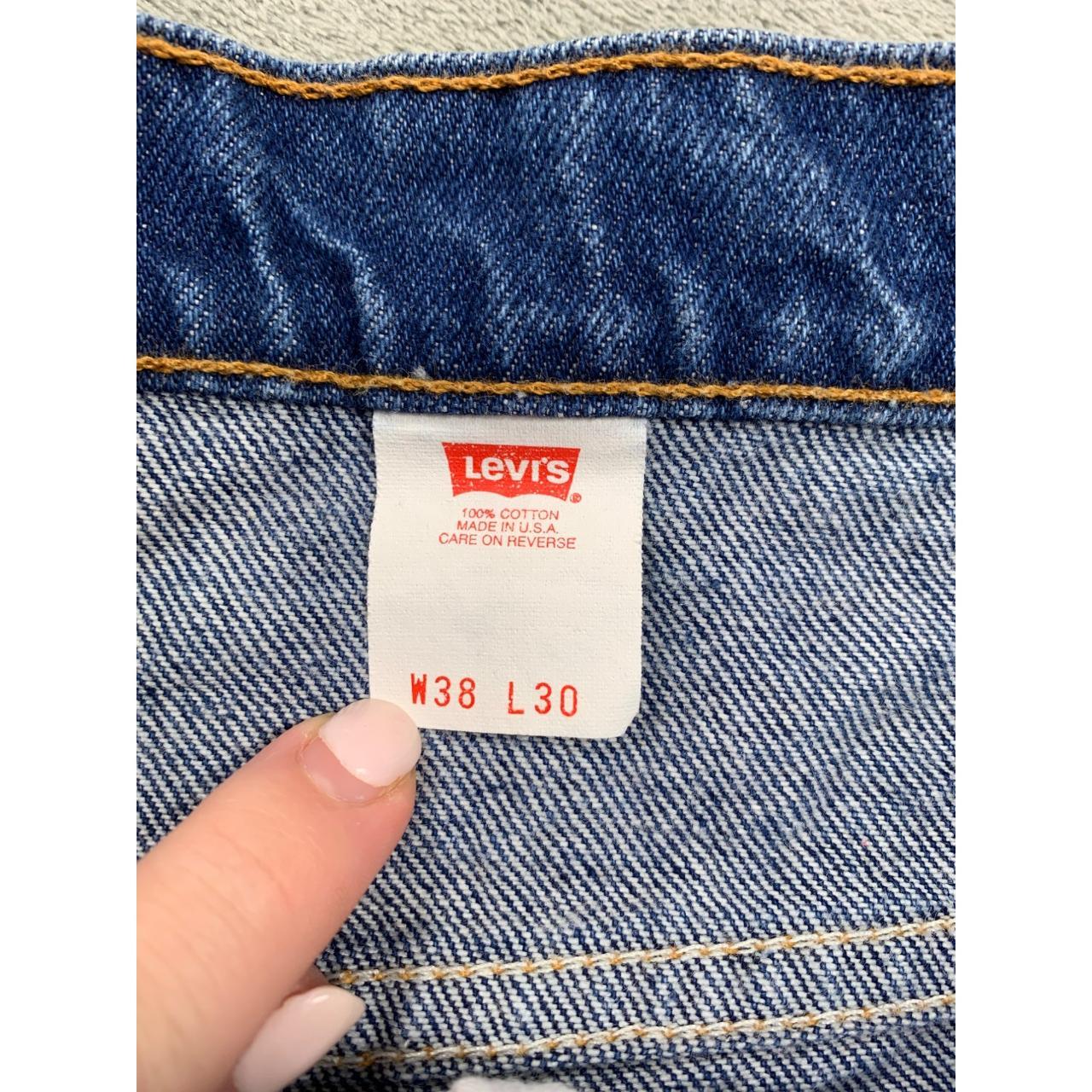 80's Vintage Levis 517 Mens Orange tab W36 L26 Blue... - Depop