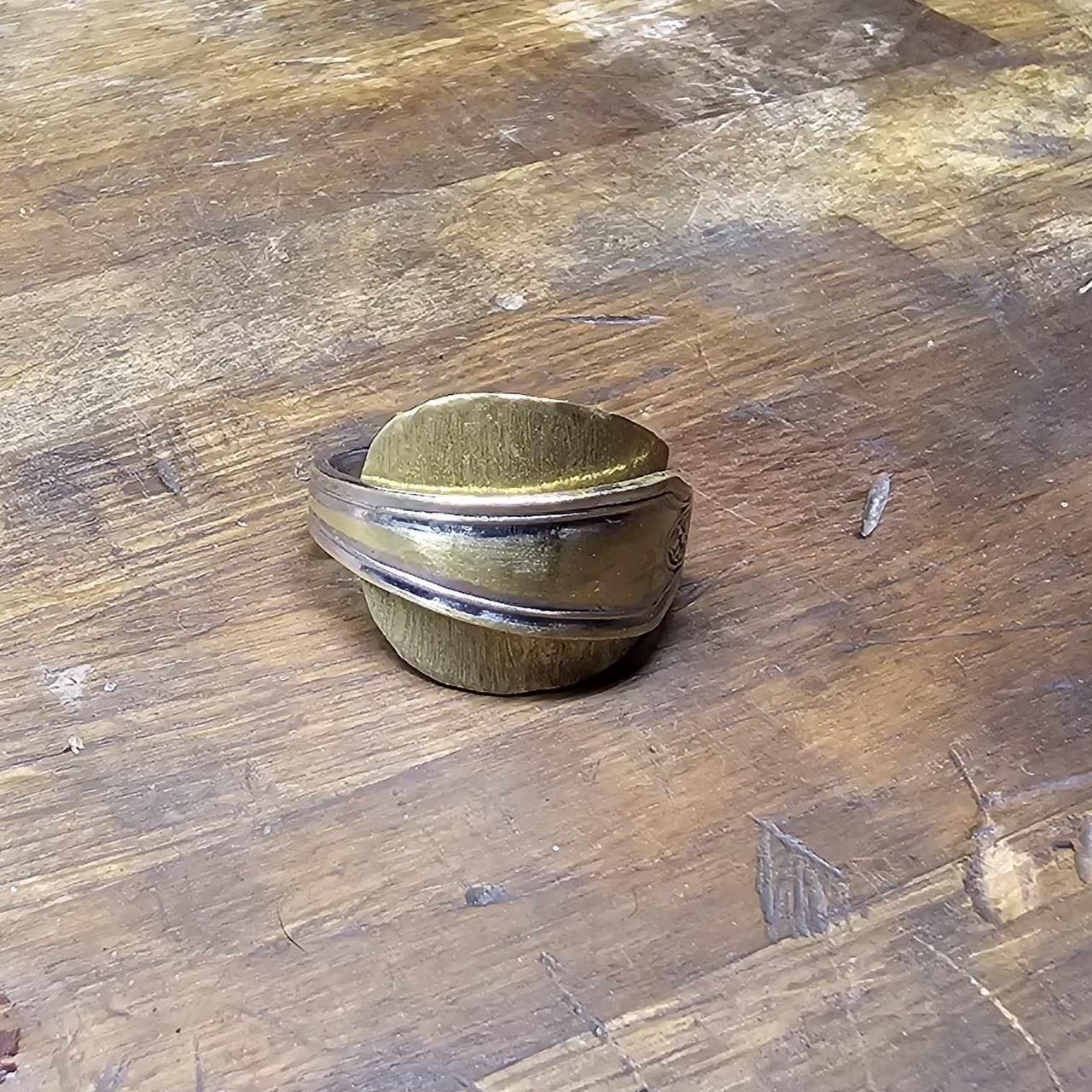 Lovely handmade Sugar Tong ring. Two tone giving... - Depop