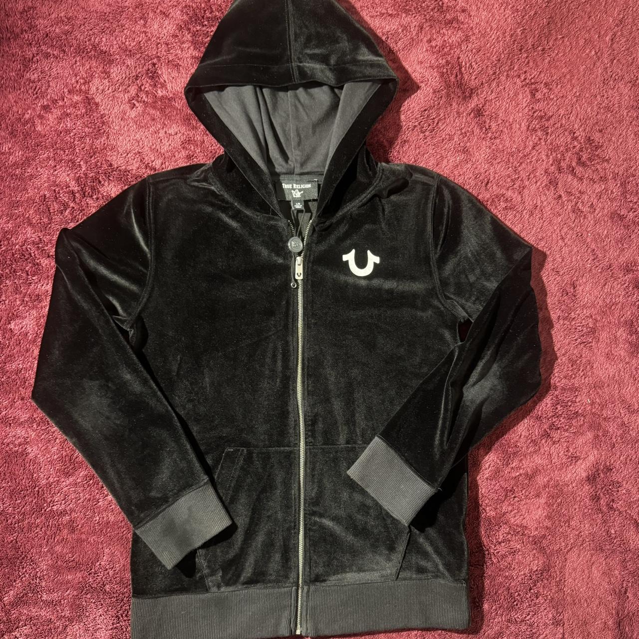 True Religion Suede Jacket Youth Large - Depop