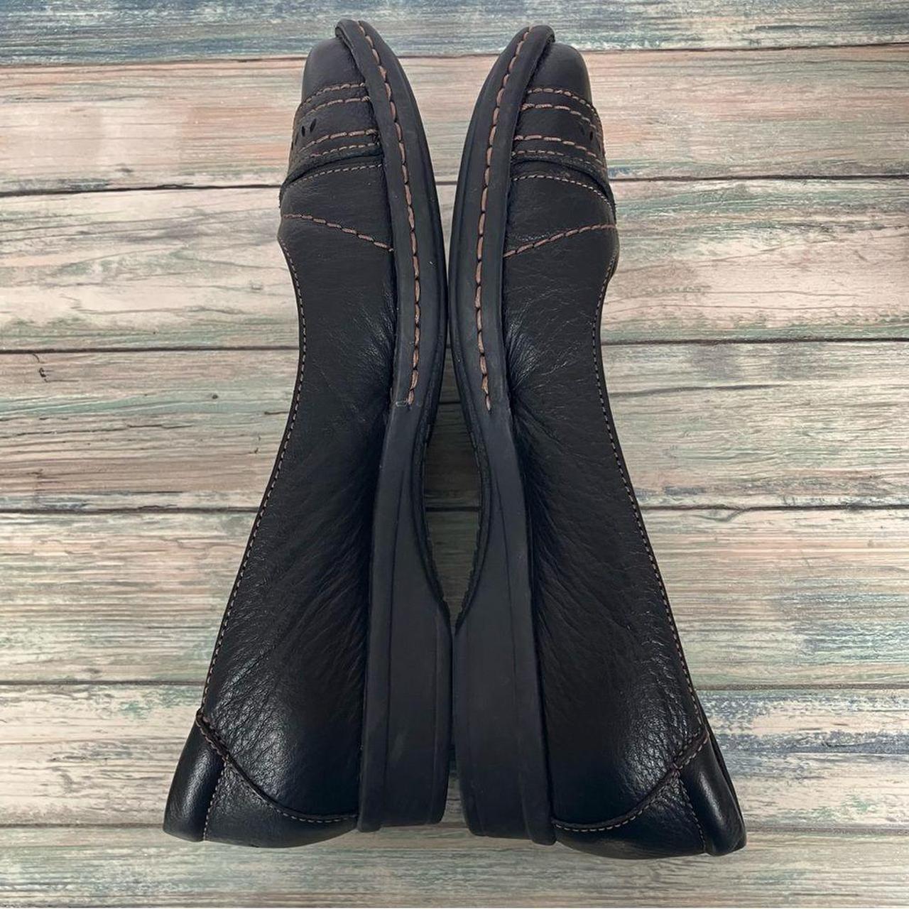 Clarks Classic Leather Dressy Ballet Flats Brown... - Depop