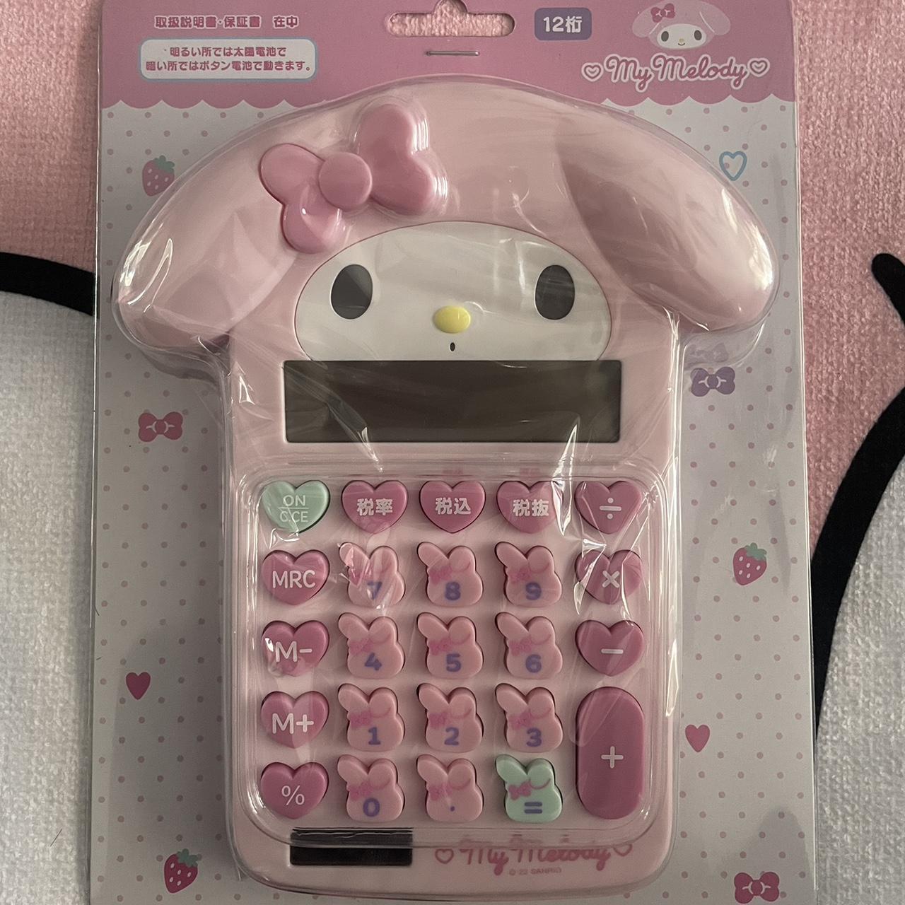 ა ☆ ໒꒱ ‧₊˚ my melody calculator brand new in... - Depop