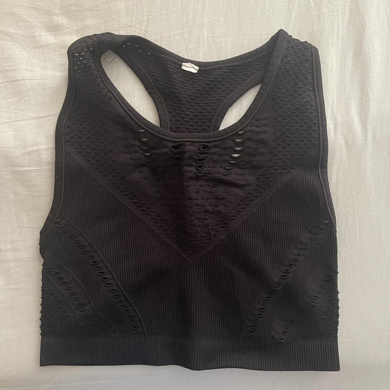 Alo knit cut out crop top bra tank No cup... - Depop