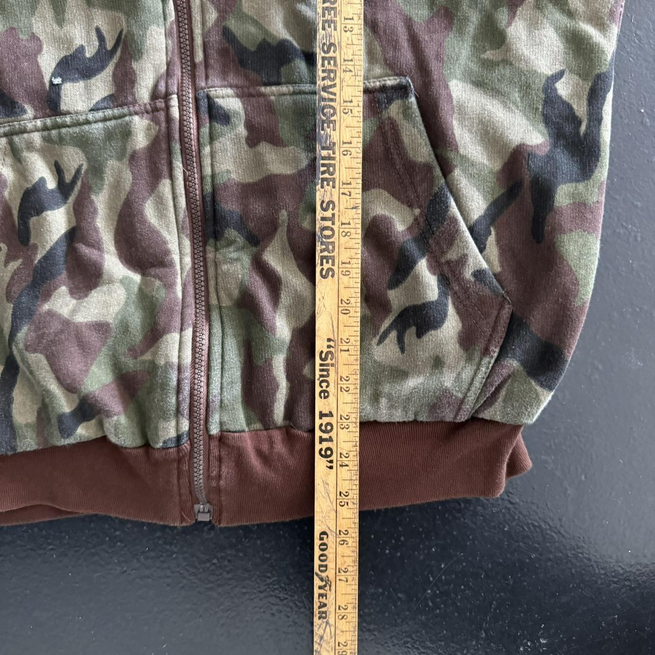 Vintage camo waffle lined vintage Zipup jacket... | Depop