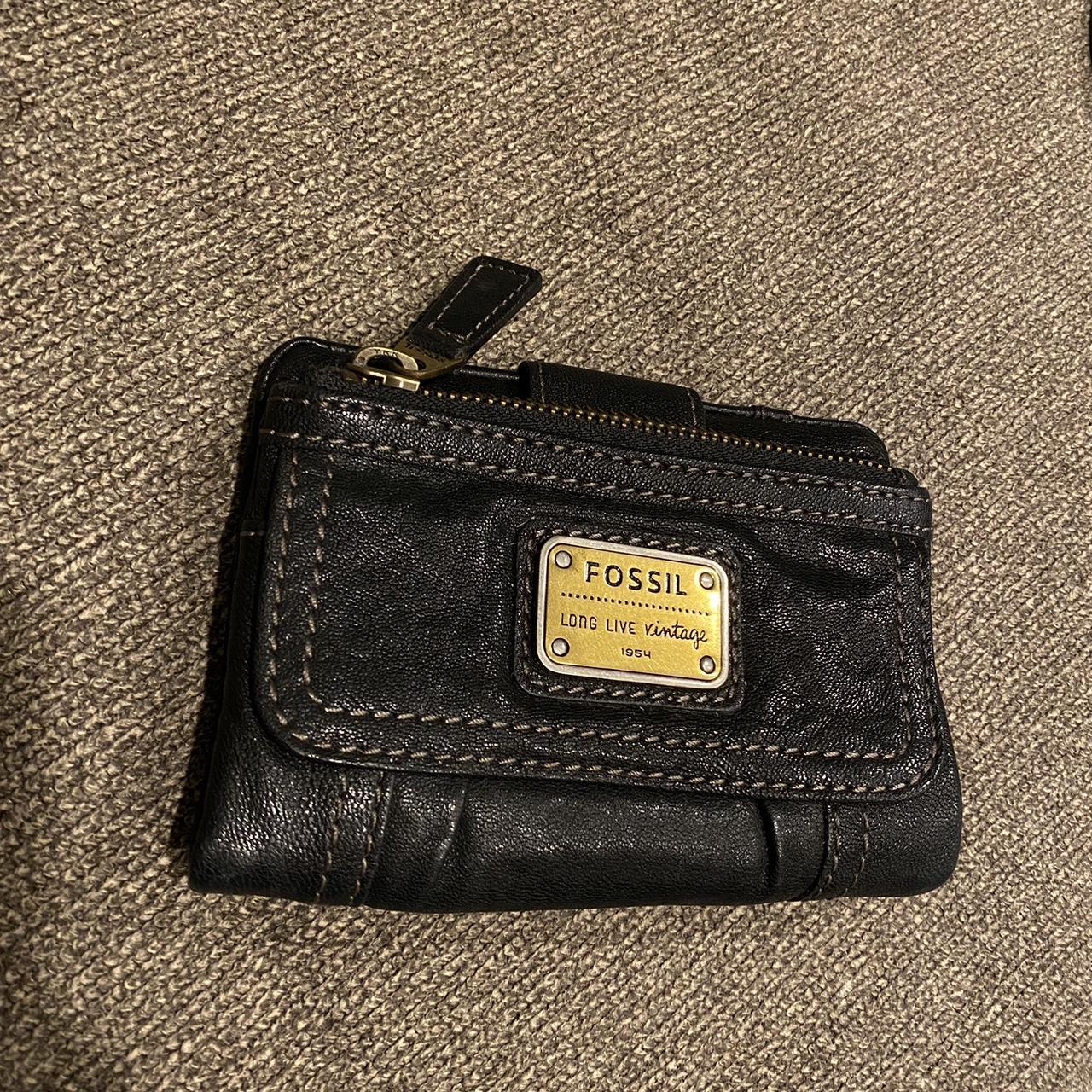 Fossil Women's Black Wallet-purses | Depop