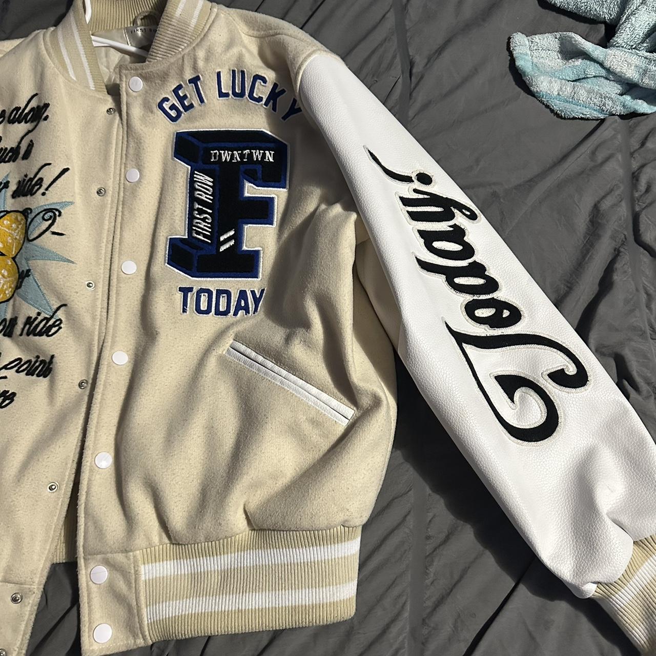 First row varsity jacket Large - Depop