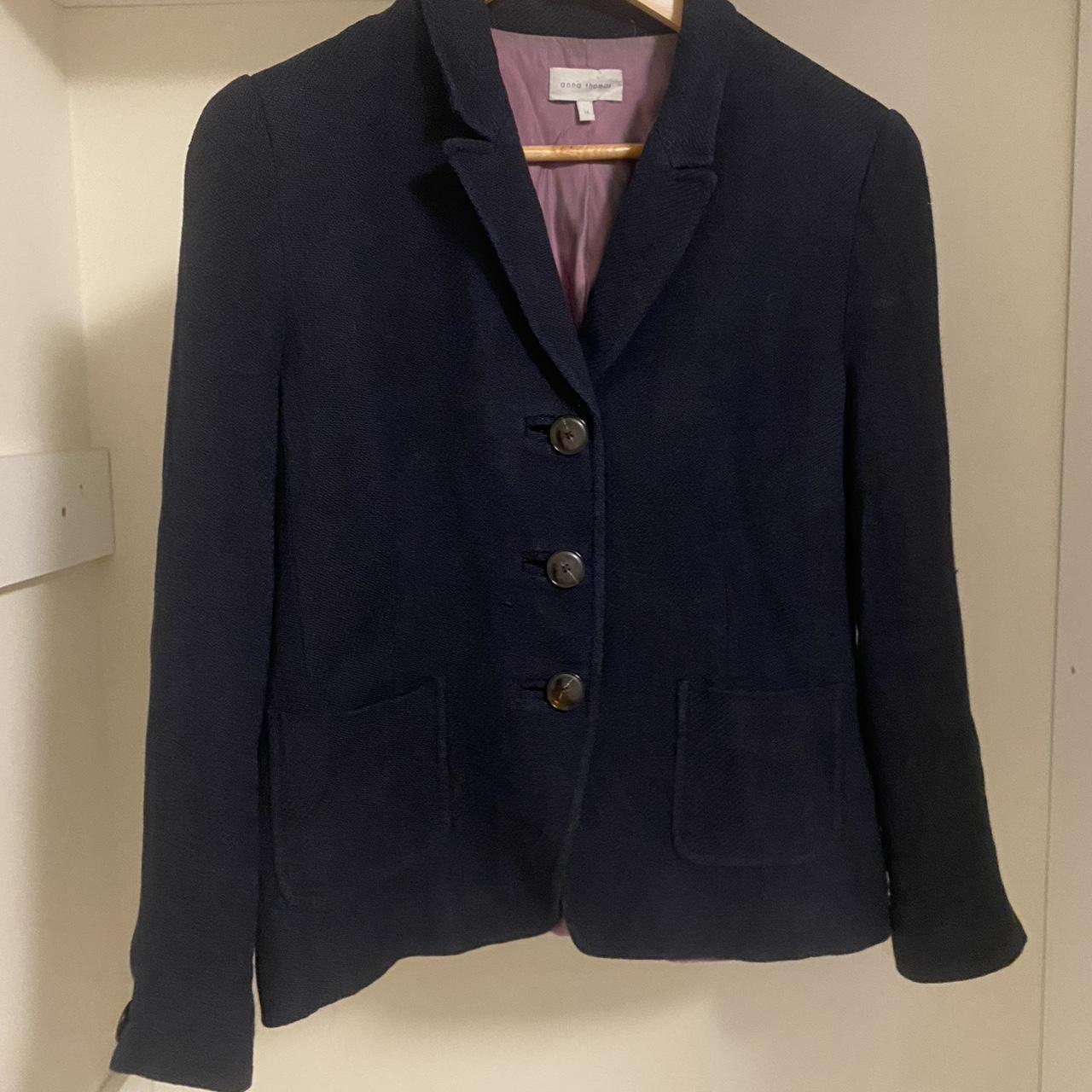 Anna Thomas navy blazer size 14 fits me nicely as a... - Depop
