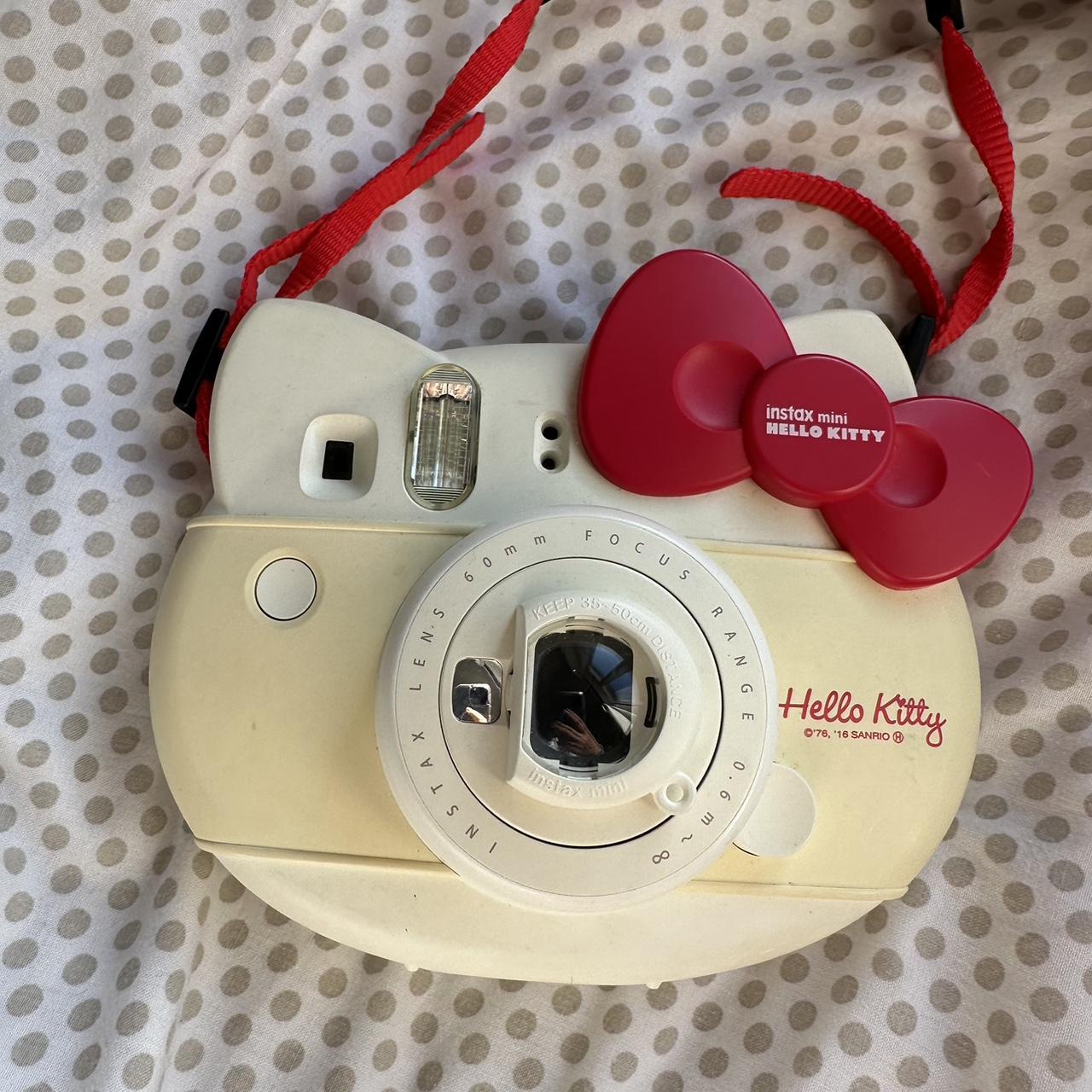 Hello Kitty Instax mini camera in cream and red... - Depop