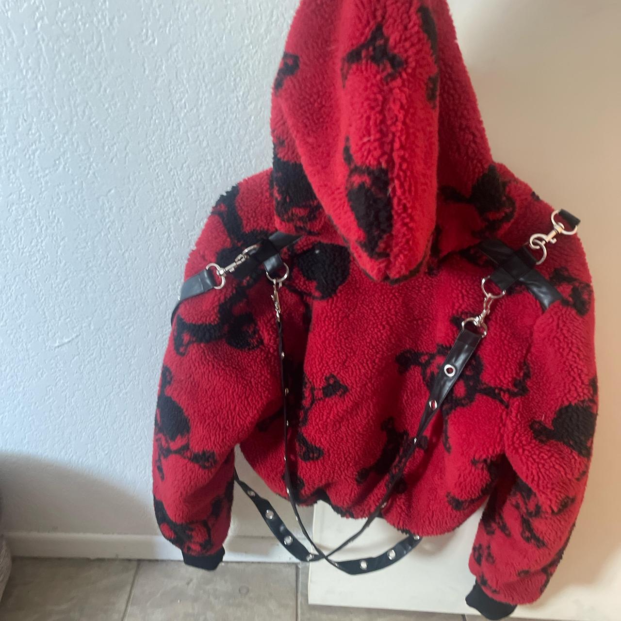 Widow by dollskill Red and black goth jacket. With... - Depop