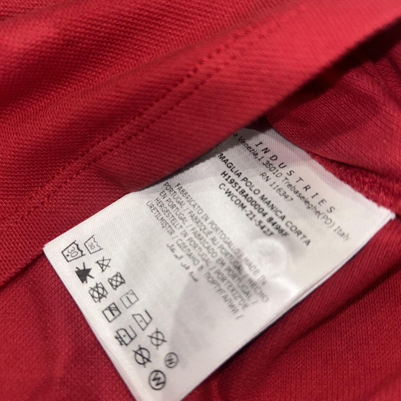 Red Baby boy red Moncler polo top with collar... - Depop