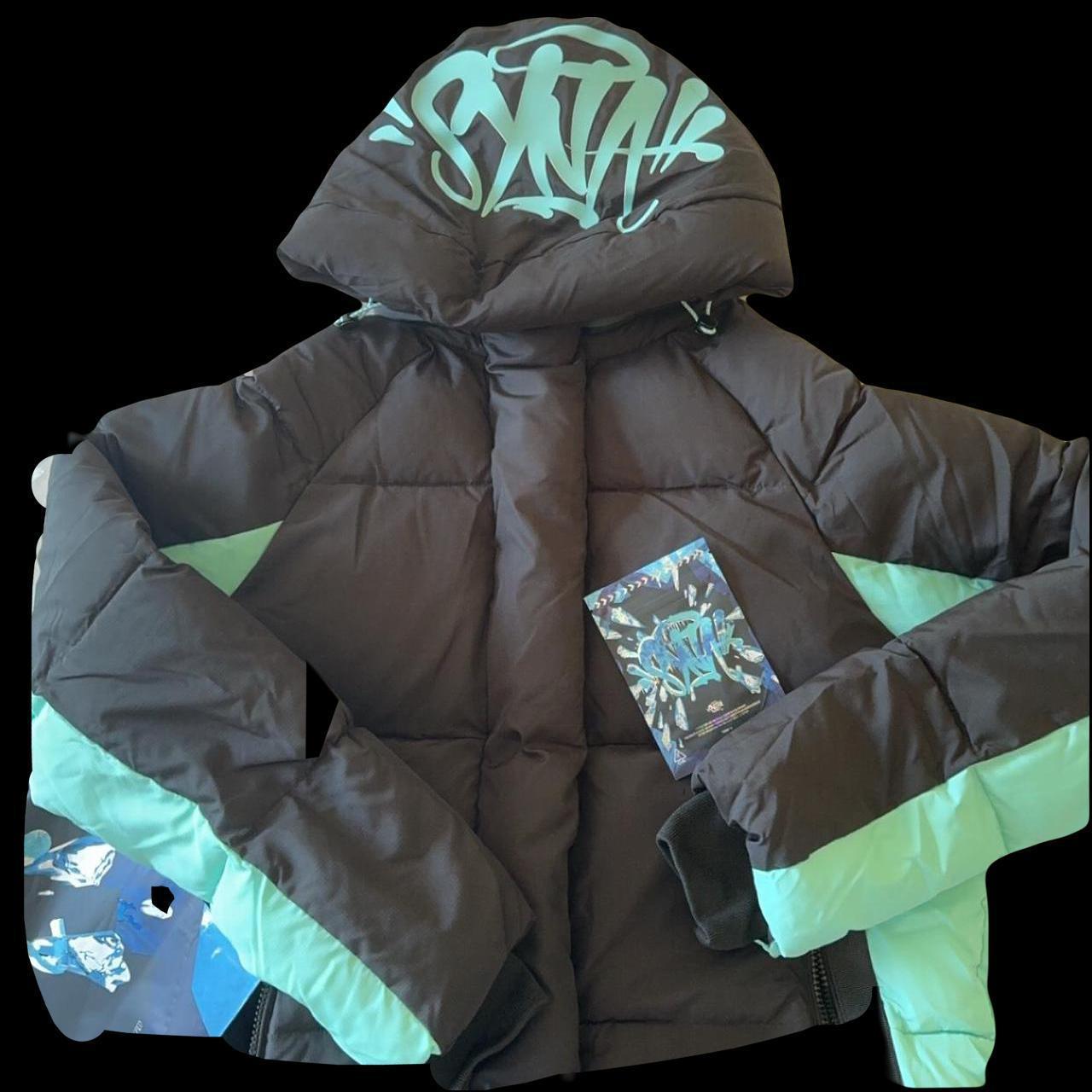 Syna World Blue/Black Puffer Jacket Brand new s... - Depop