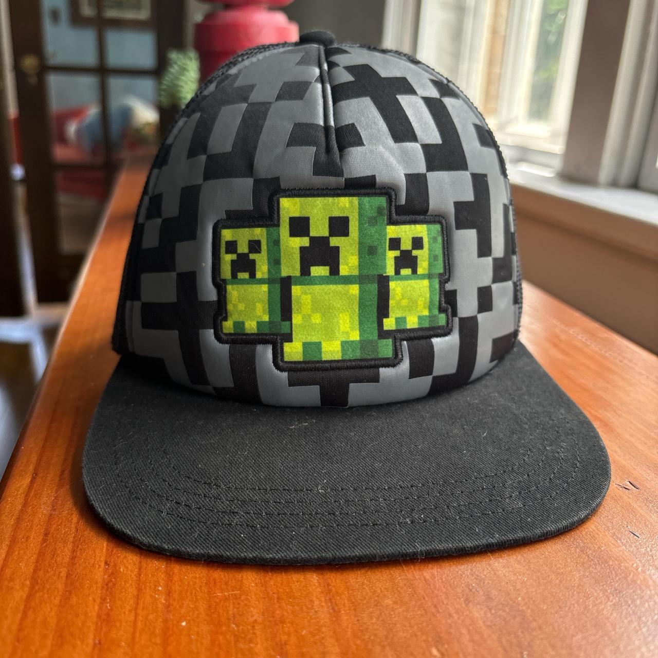 kids minecraft creeper cap - adjustable... - Depop
