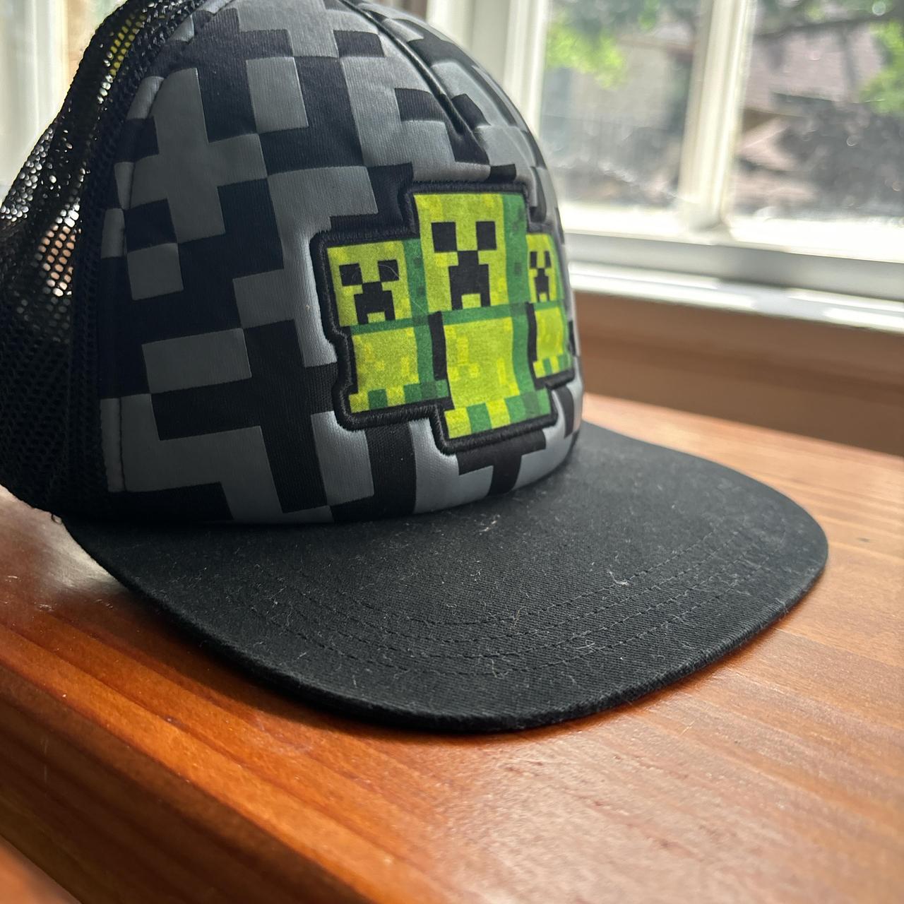 kids minecraft creeper cap - adjustable... - Depop