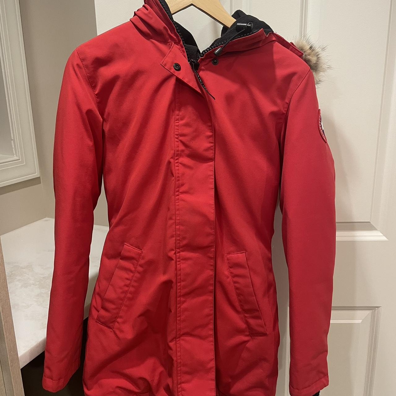 Red Canada Goose parka coat #wintercoats Size... - Depop