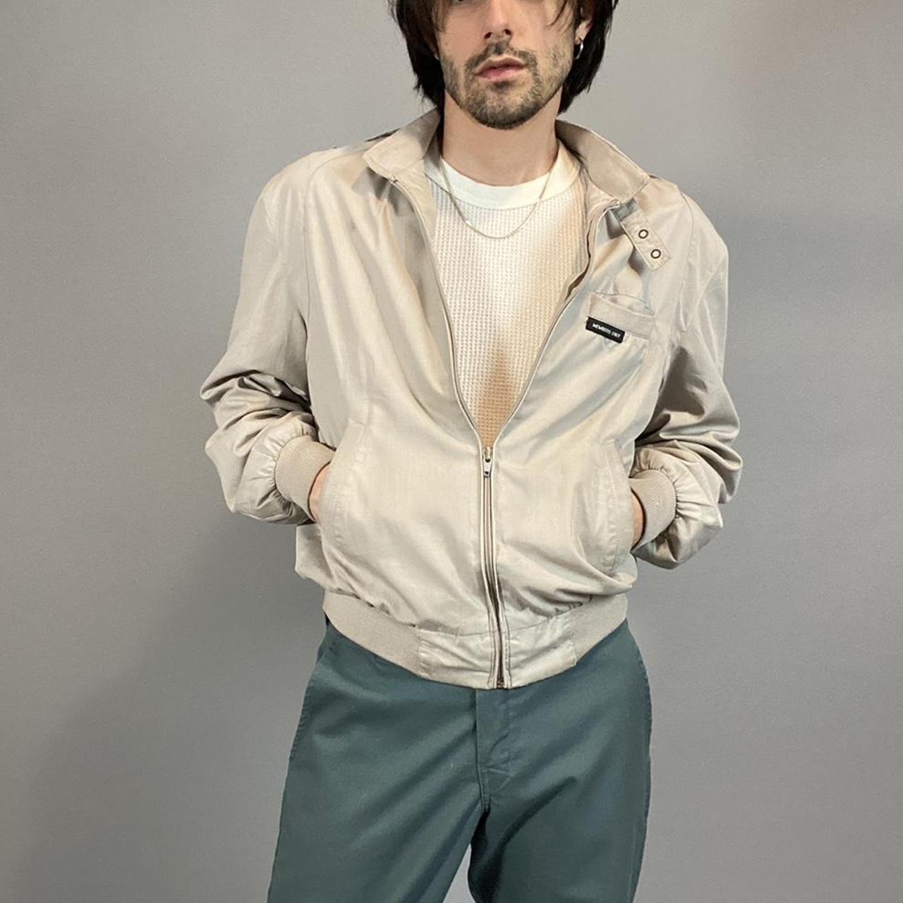 Members Only Men's Cream Jacket | Depop