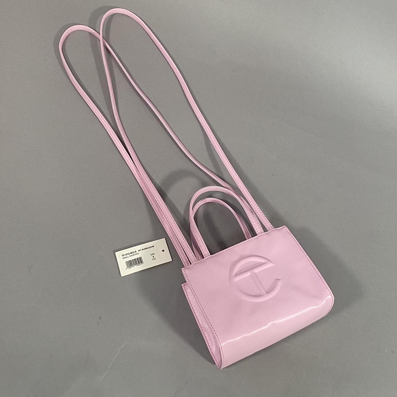 Telfar small mini shoulder bad in bubblegum pink.... - Depop