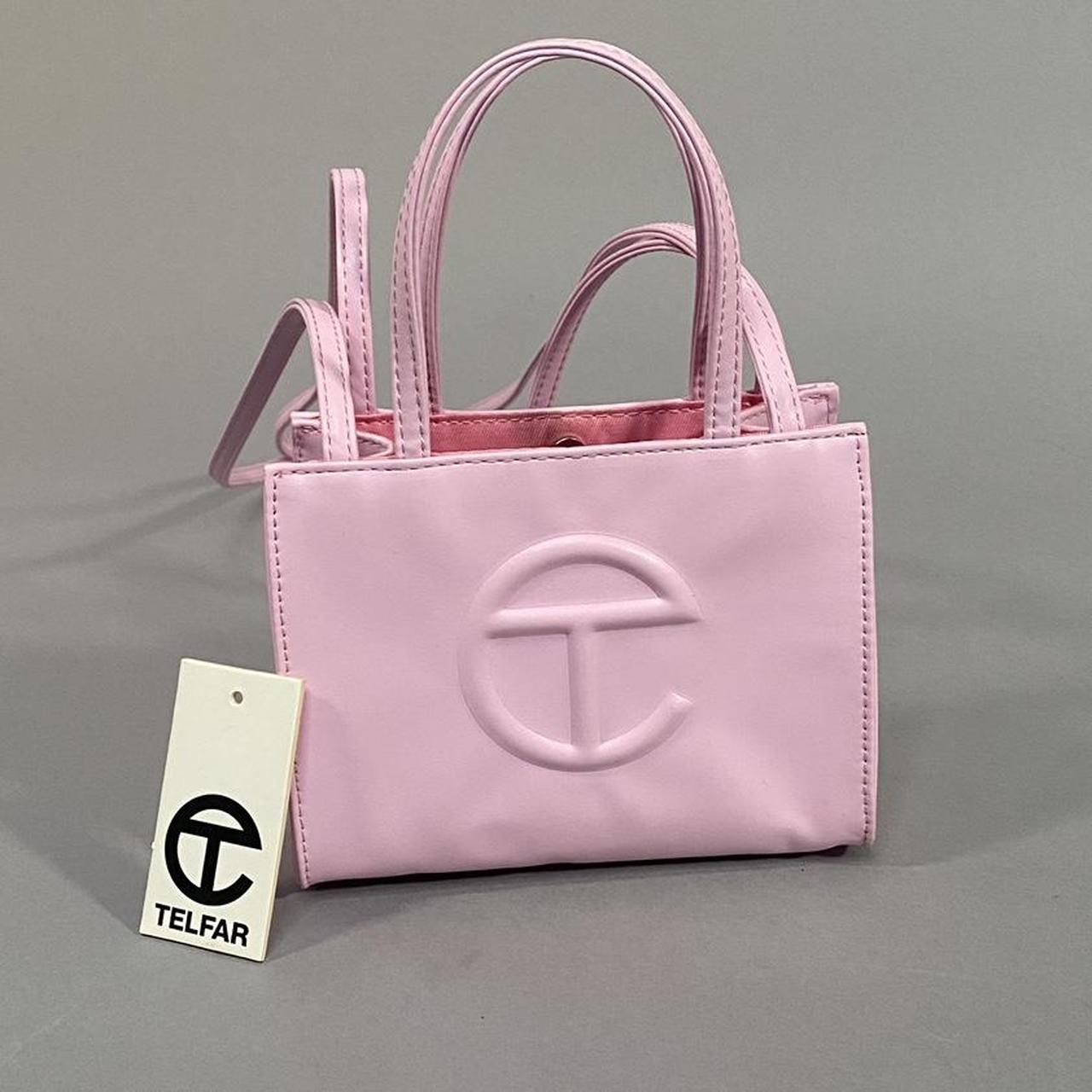 Telfar small mini shoulder bad in bubblegum pink.... - Depop